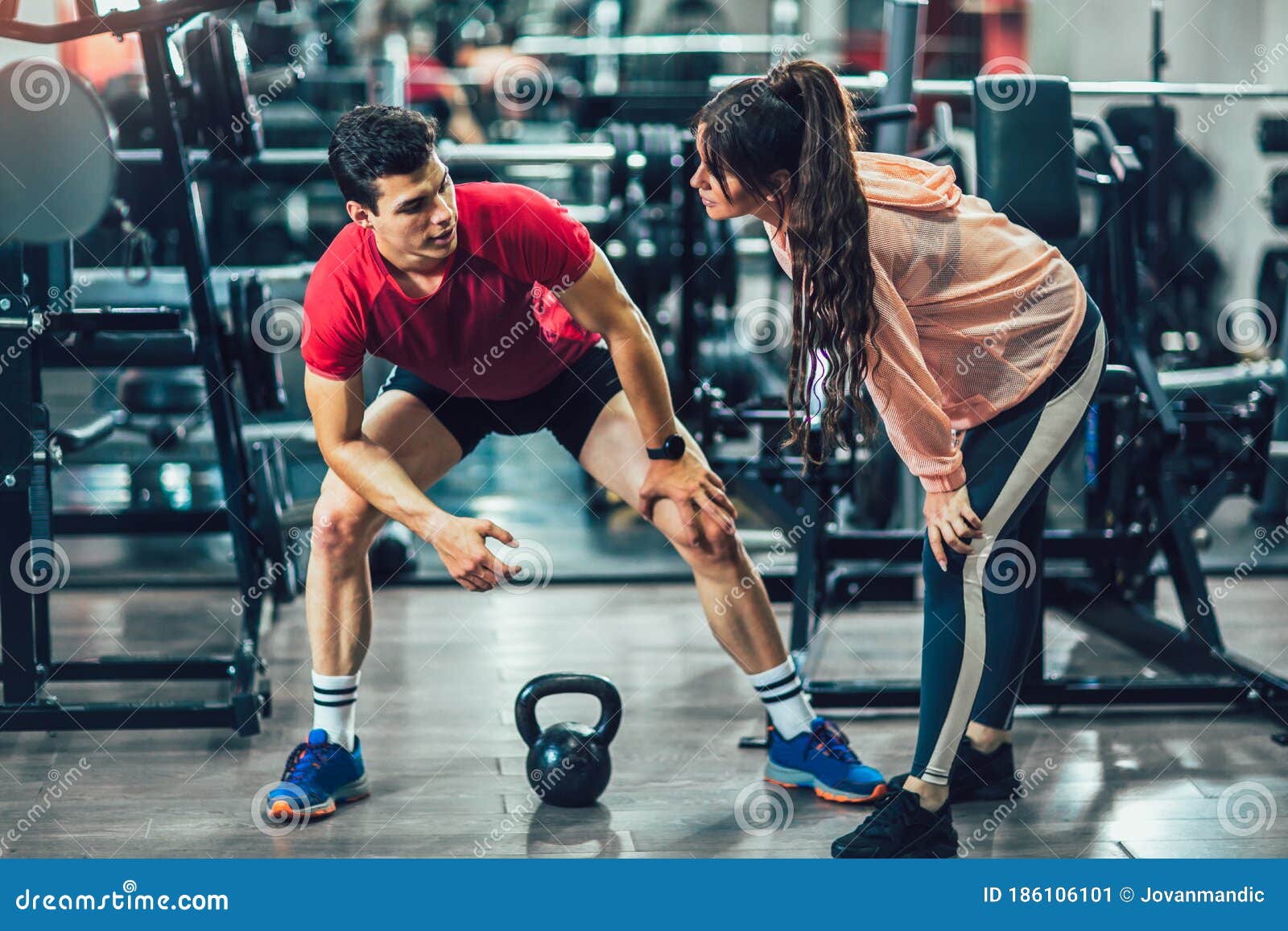 People training in the gym stock image. Image of happy - 186106101