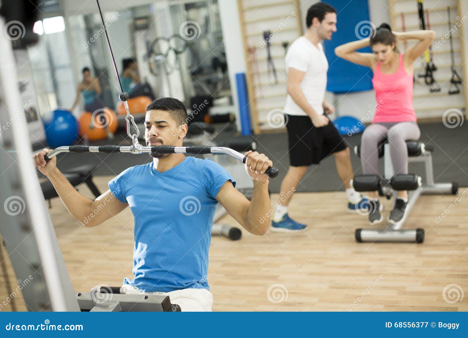 People training in the gym stock image. Image of adult - 68556377