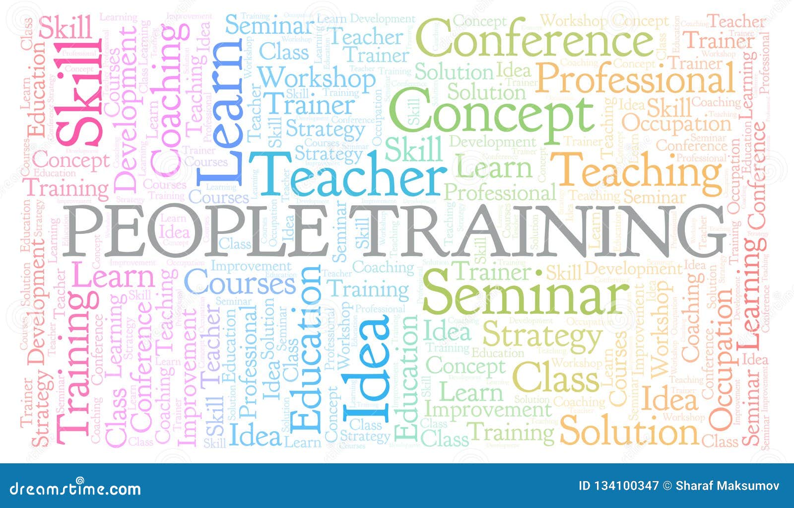 People Training word cloud stock illustration. Illustration of cloud ...