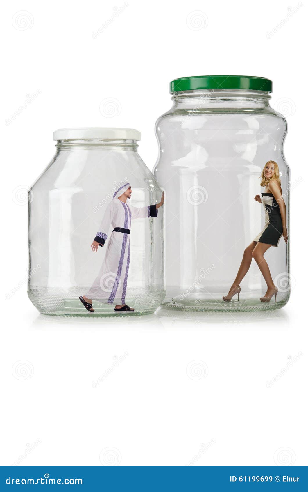 The People Trapped in the Glass Jar Stock Image - Image of inmate ...