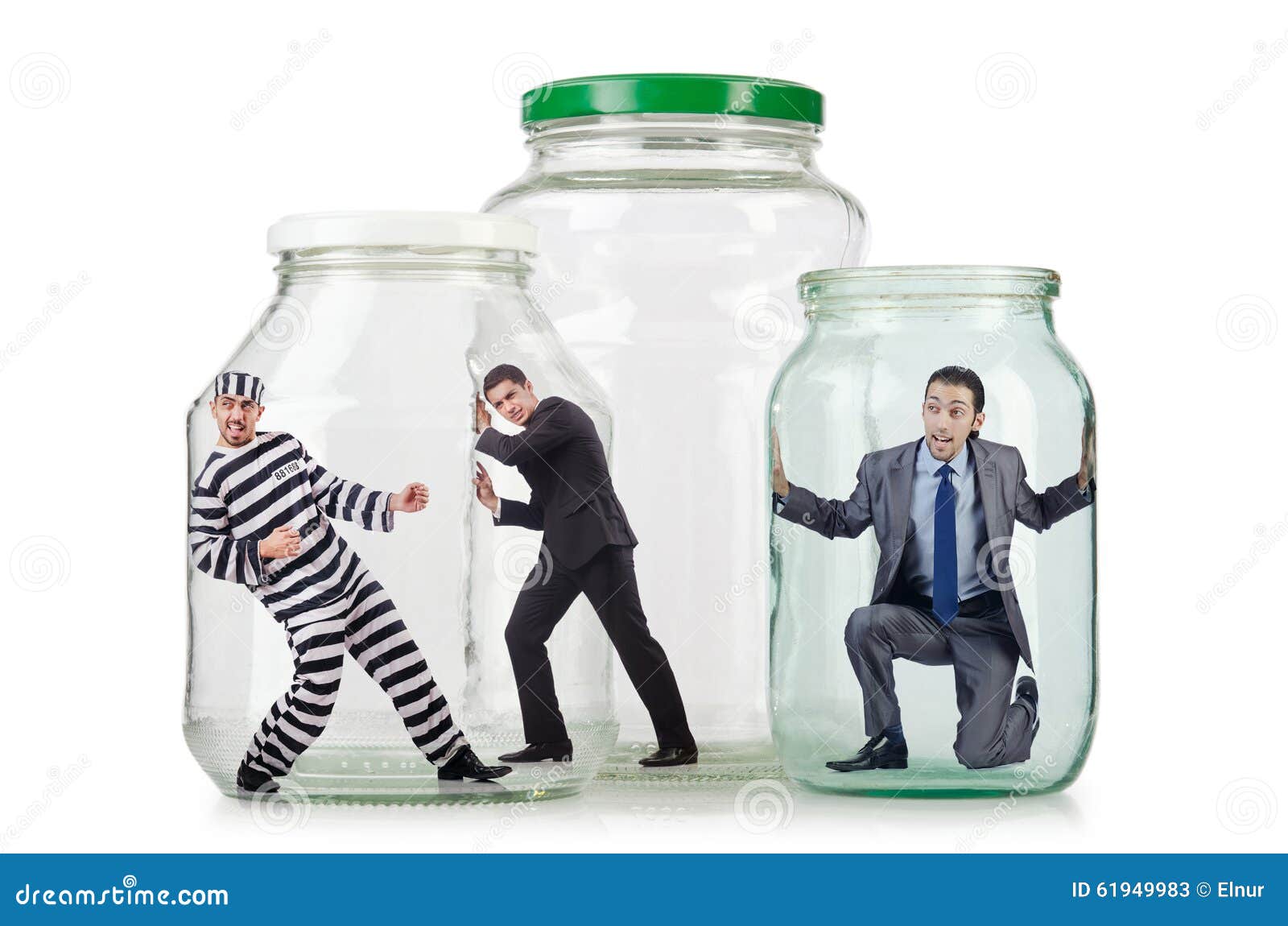 The People Trapped in the Glass Jar Stock Image - Image of obstacle ...
