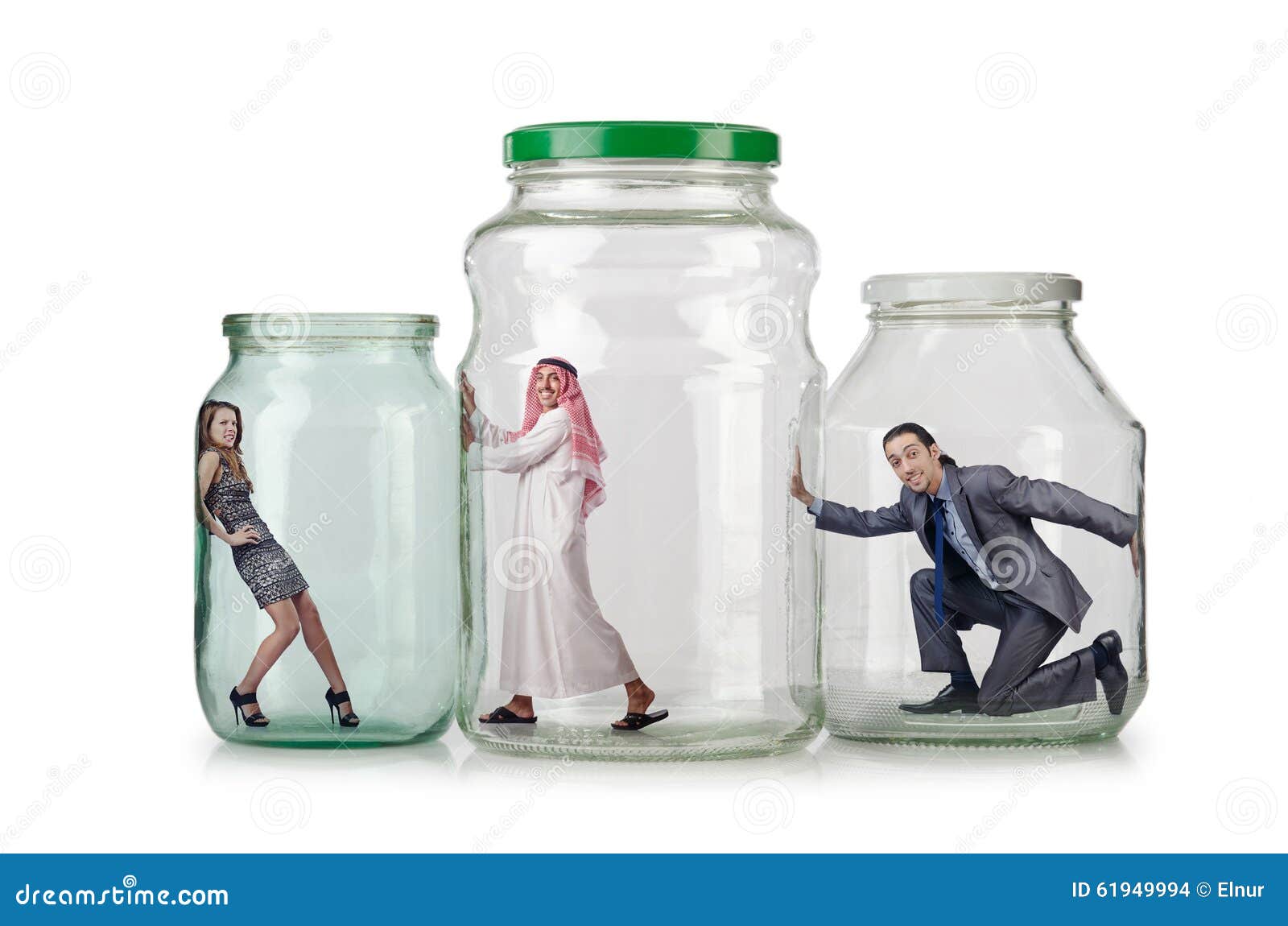 The People Trapped in the Glass Jar Stock Photo - Image of arabian ...