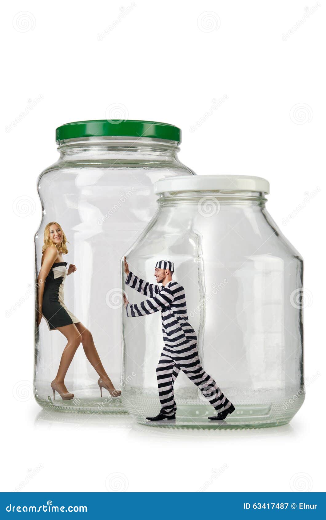 The People Trapped in the Glass Jar Stock Image - Image of escape ...