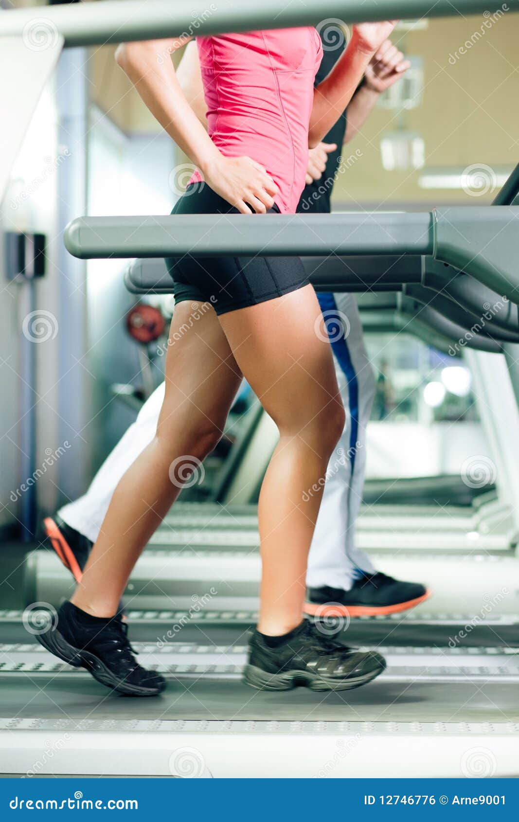 People on Treadmill in Gym Running Stock Photo - Image of ...