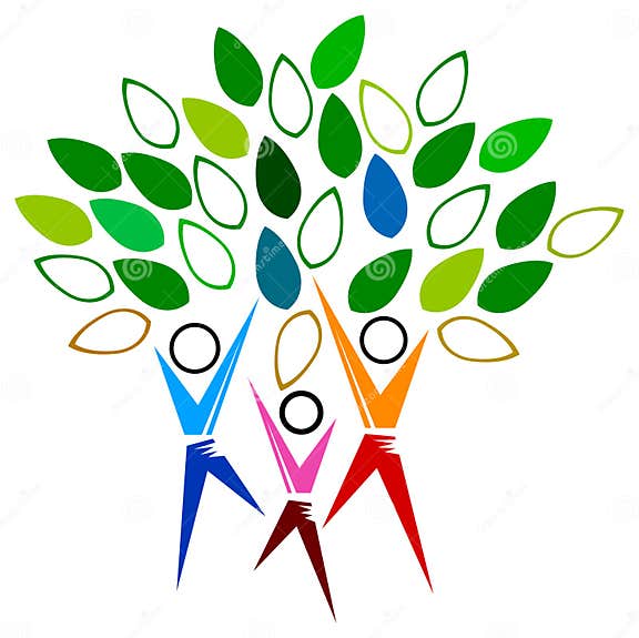 People tree stock vector. Illustration of friends, human - 20422105