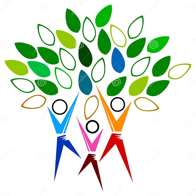 People tree stock vector. Illustration of friends, human - 20422105