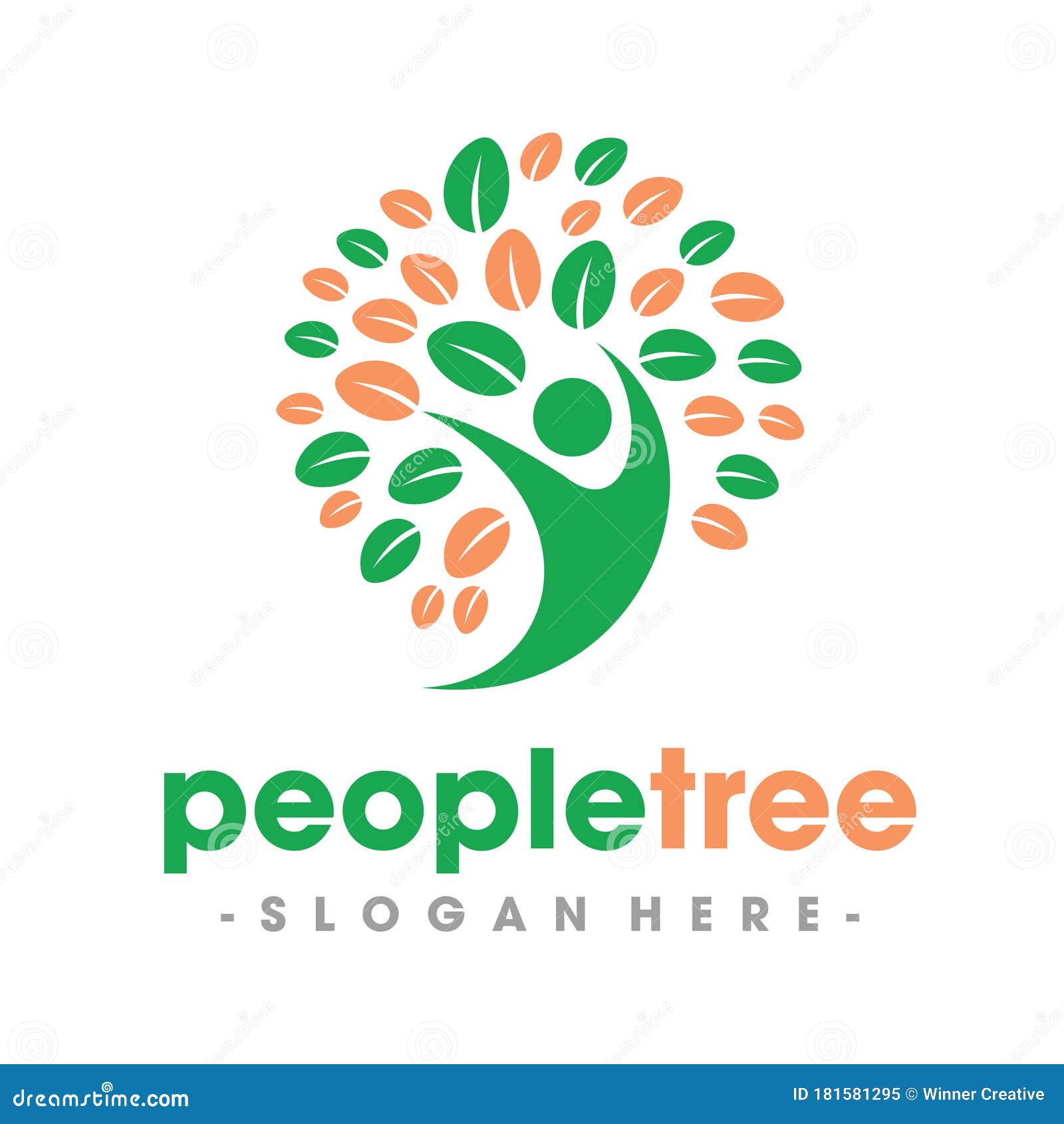 People Tree and People Grow Logo Design Inspiration Vector Stock Vector ...