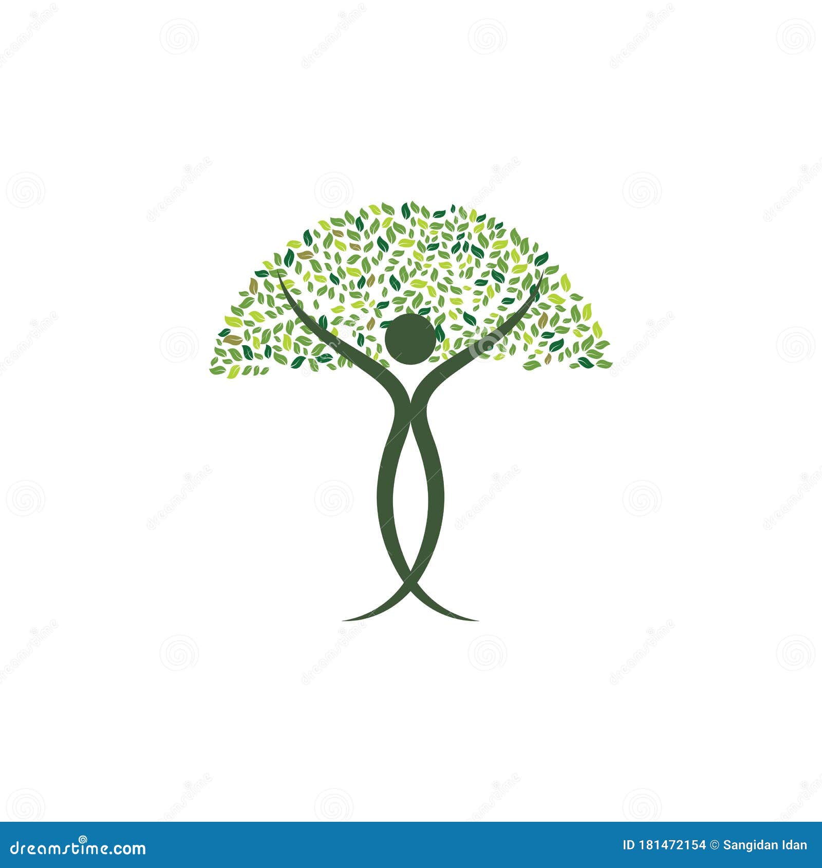 People Tree Icon Logo Template Vector Stock Vector - Illustration of ...