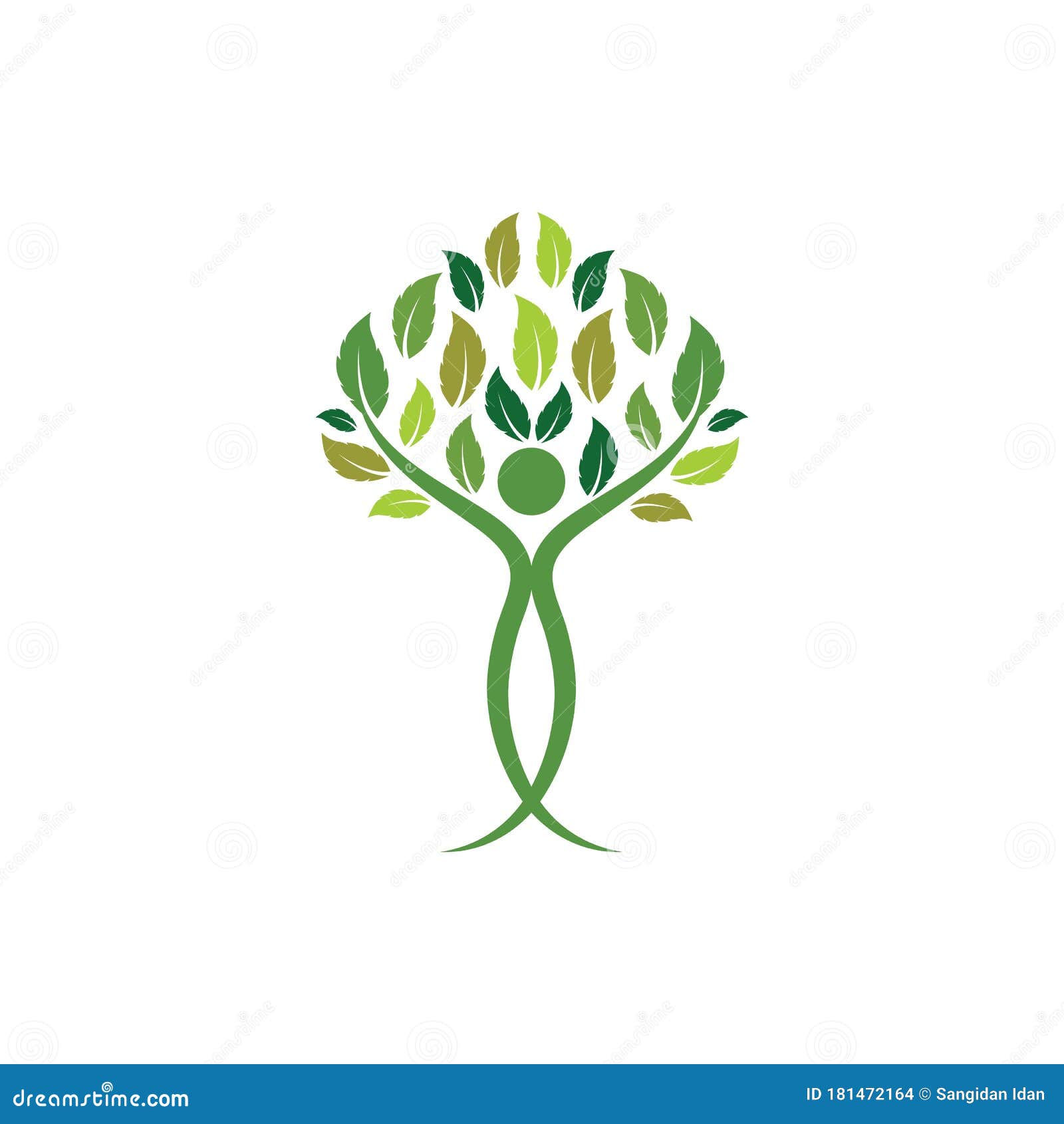 People Tree Icon Logo Template Vector Stock Vector - Illustration of ...