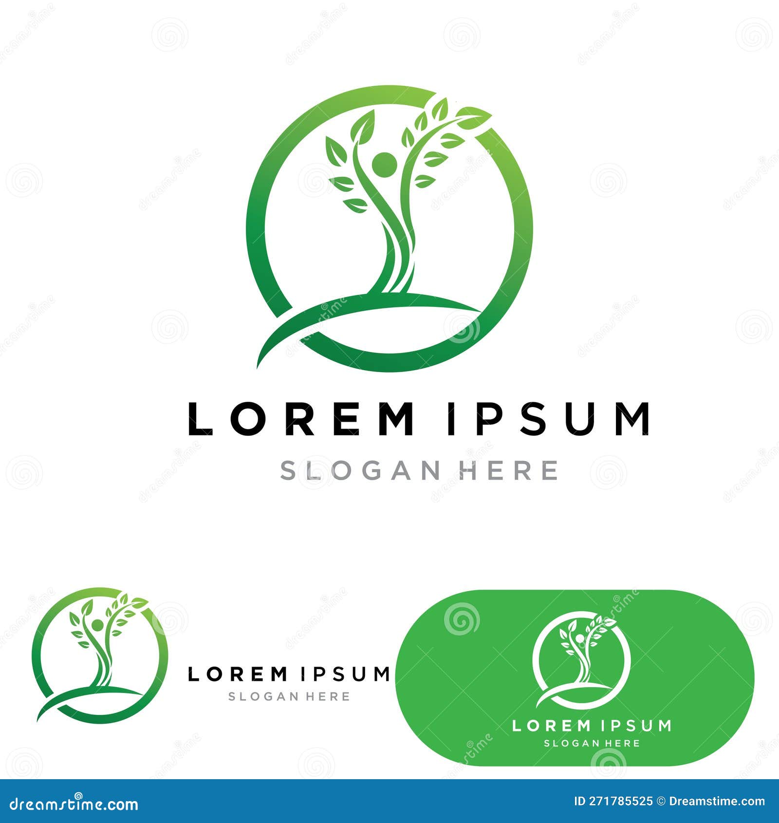 People Tree Leaf Go Green Logo Vector Stock Vector - Illustration of ...