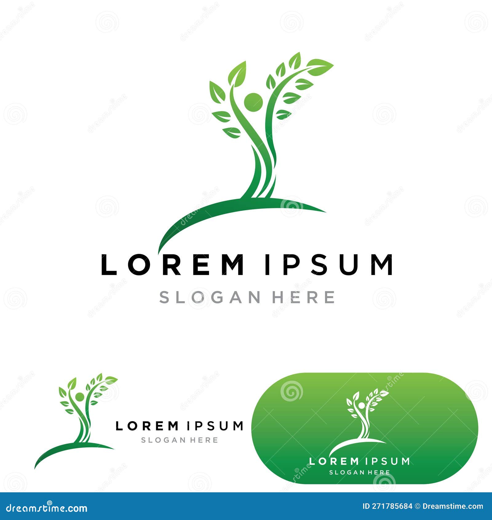 People Tree Leaf Go Green Logo Vector Stock Vector - Illustration of ...