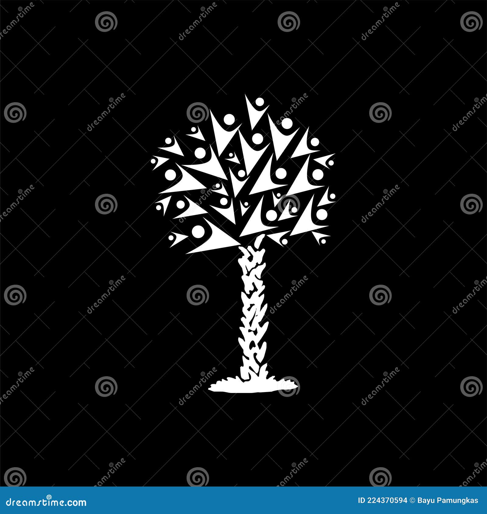 People Tree Logo Icon Vector Template Stock Vector - Illustration of ...