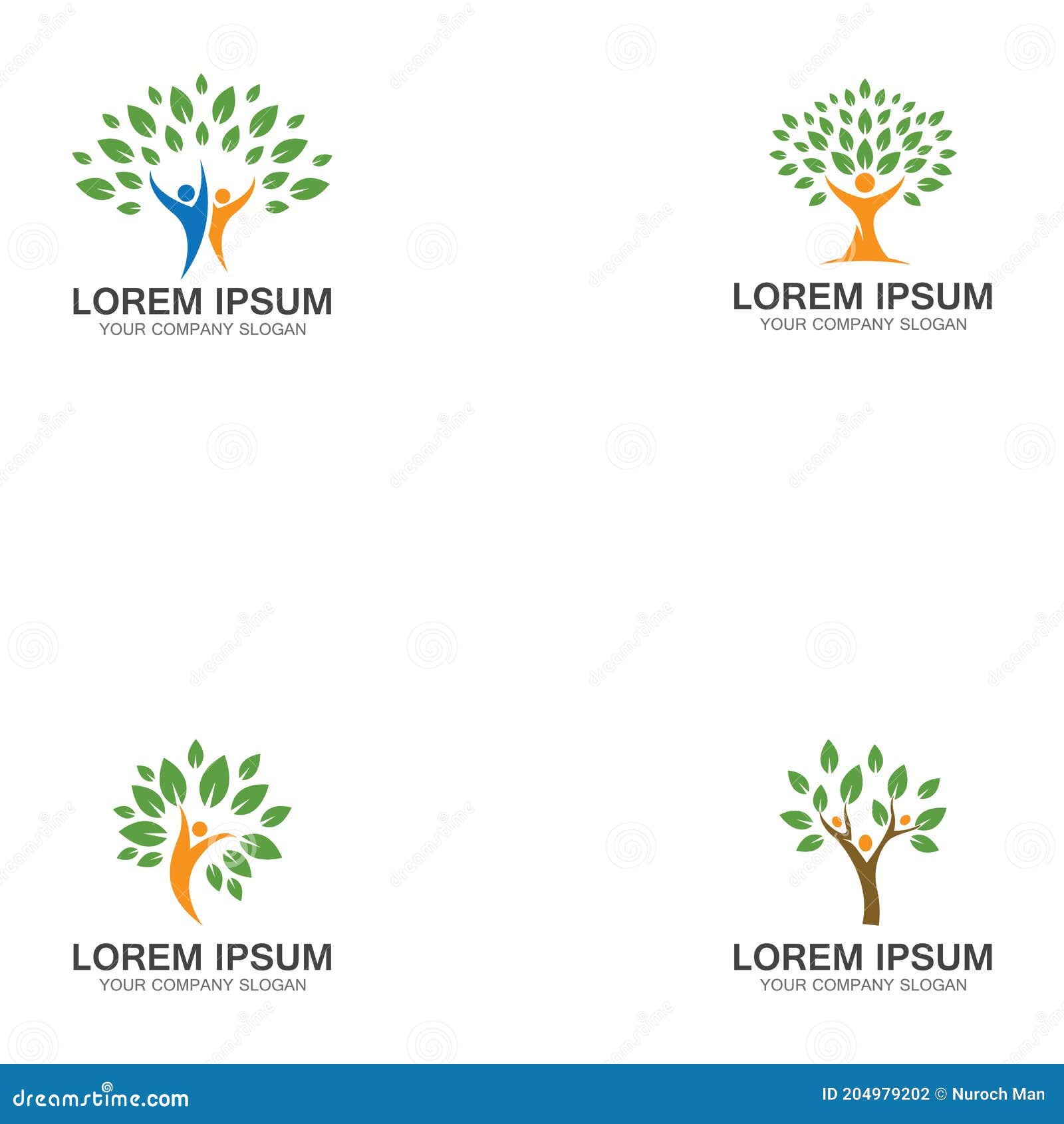 People Tree Logo Template Design Vector Stock Vector - Illustration of ...