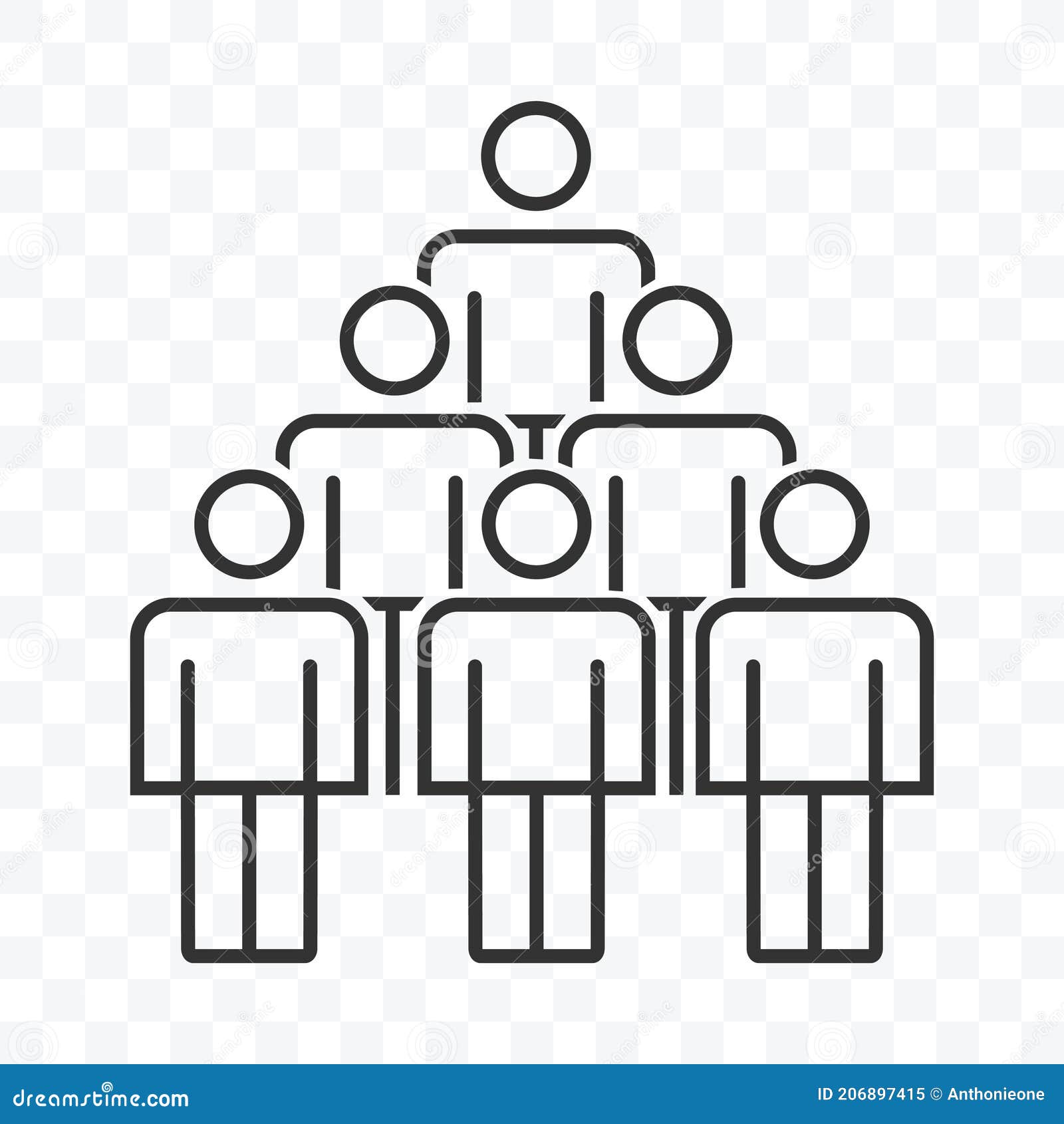 People Tree Structure Icon Vector Illustration Isolated on Transparent ...