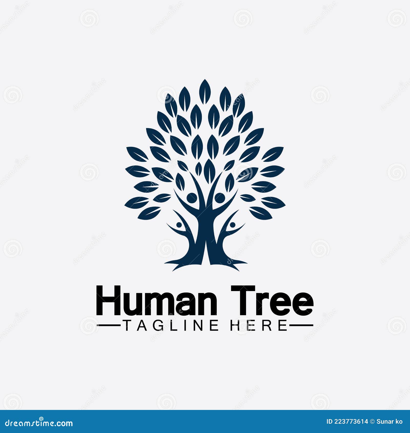 People Tree Vector Logo Template Illustration Design Stock Vector ...