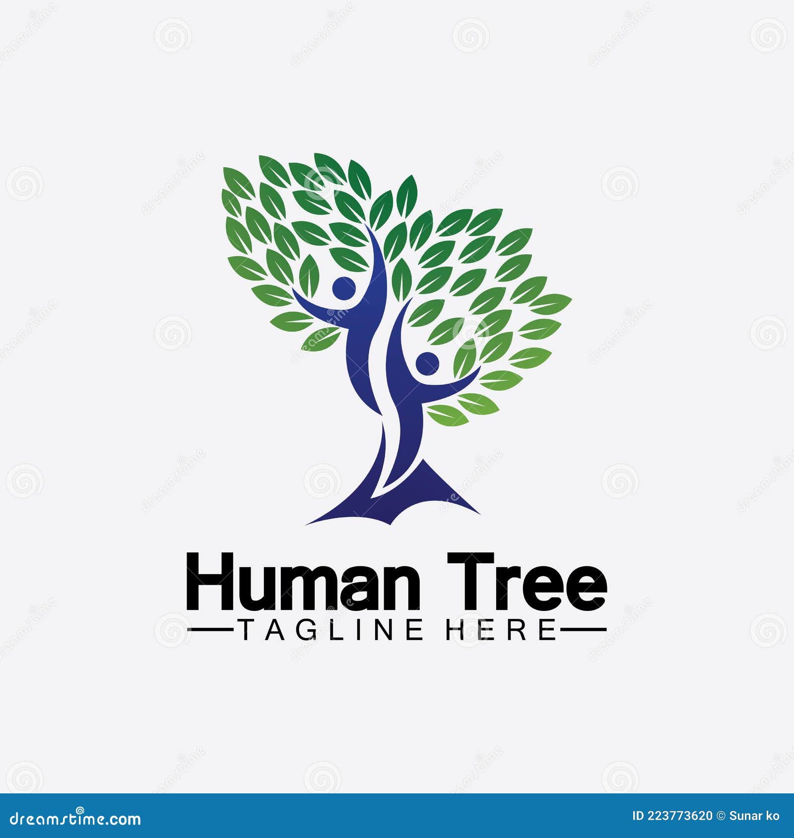 People Tree Vector Logo Template Illustration Design Stock Vector ...