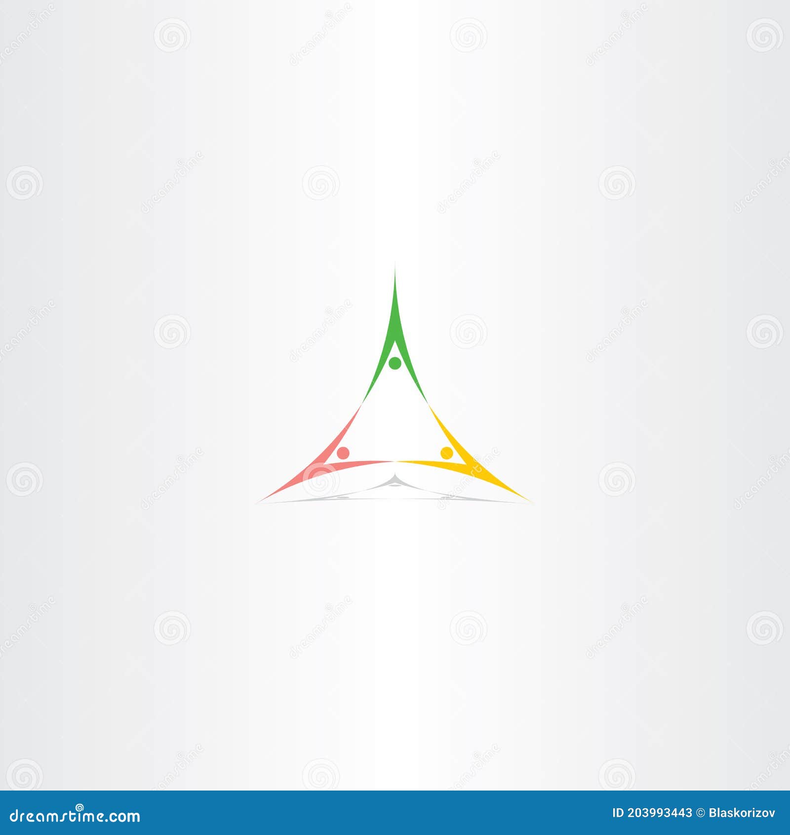 People Triangle Partner Logo Sign Element Stock Vector - Illustration ...