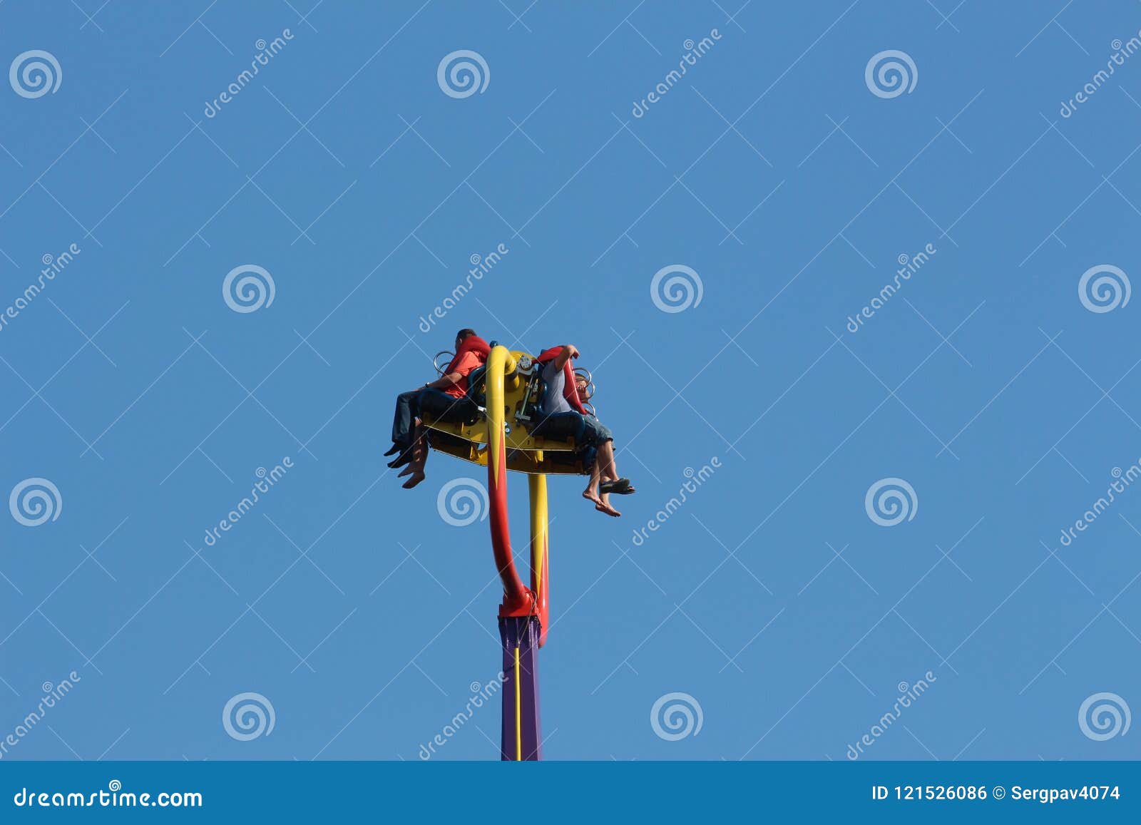 People Tumbling on Attractions in the Park Stock Photo - Image of ...