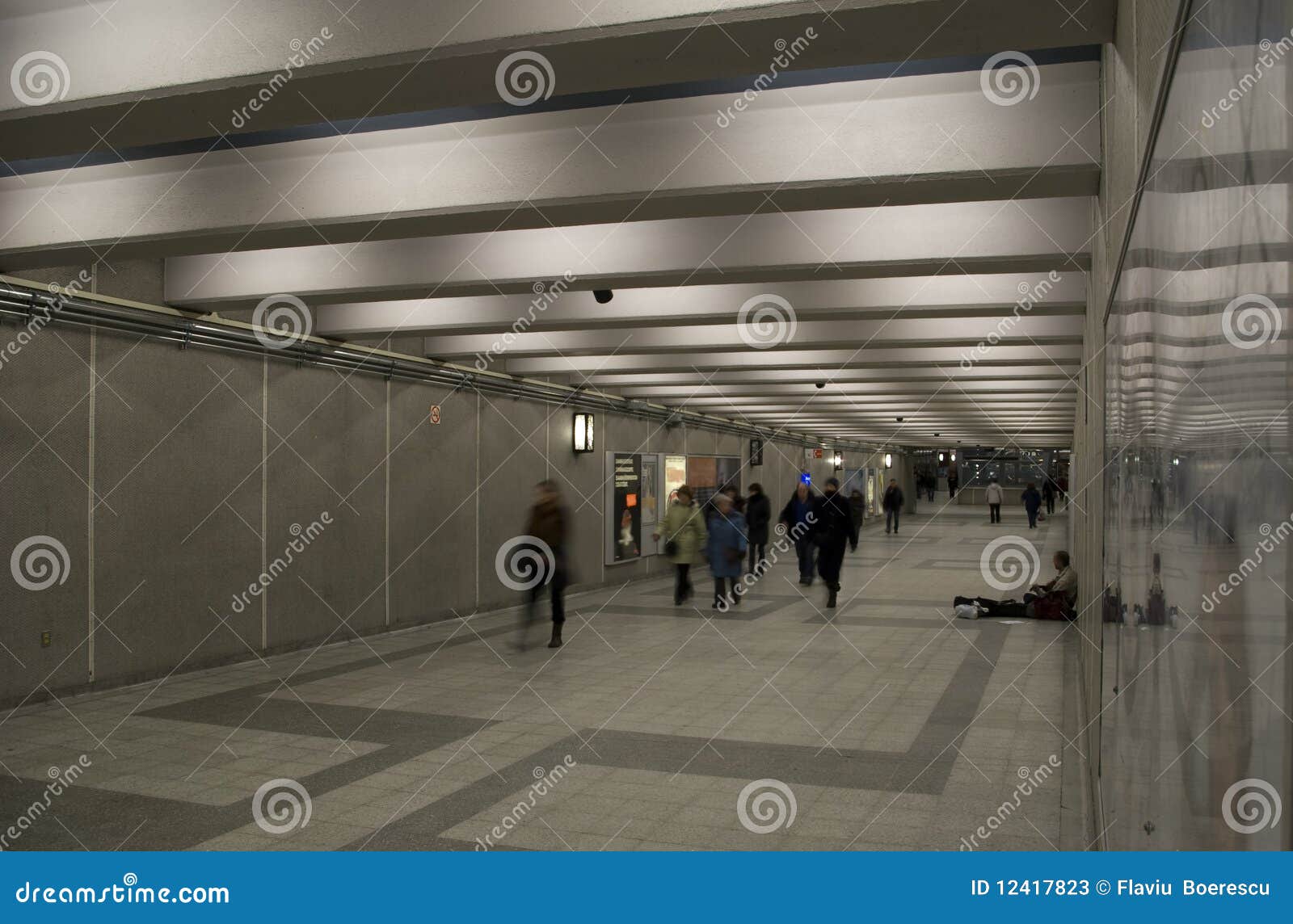 People in Underground Tunnel in American City Stock Image - Image of ...