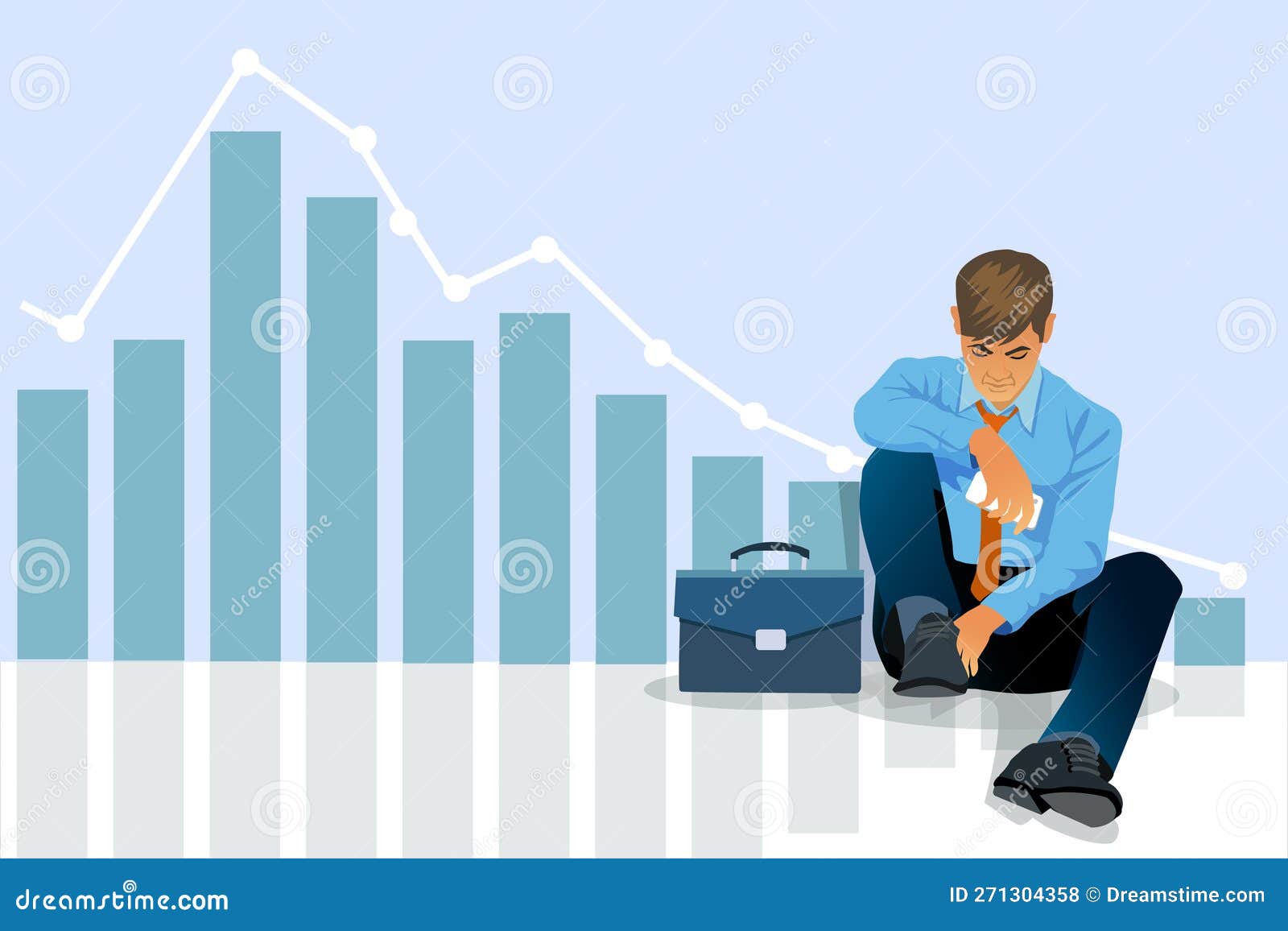 People Unemployed Stress Business People Sitting Front the Business ...