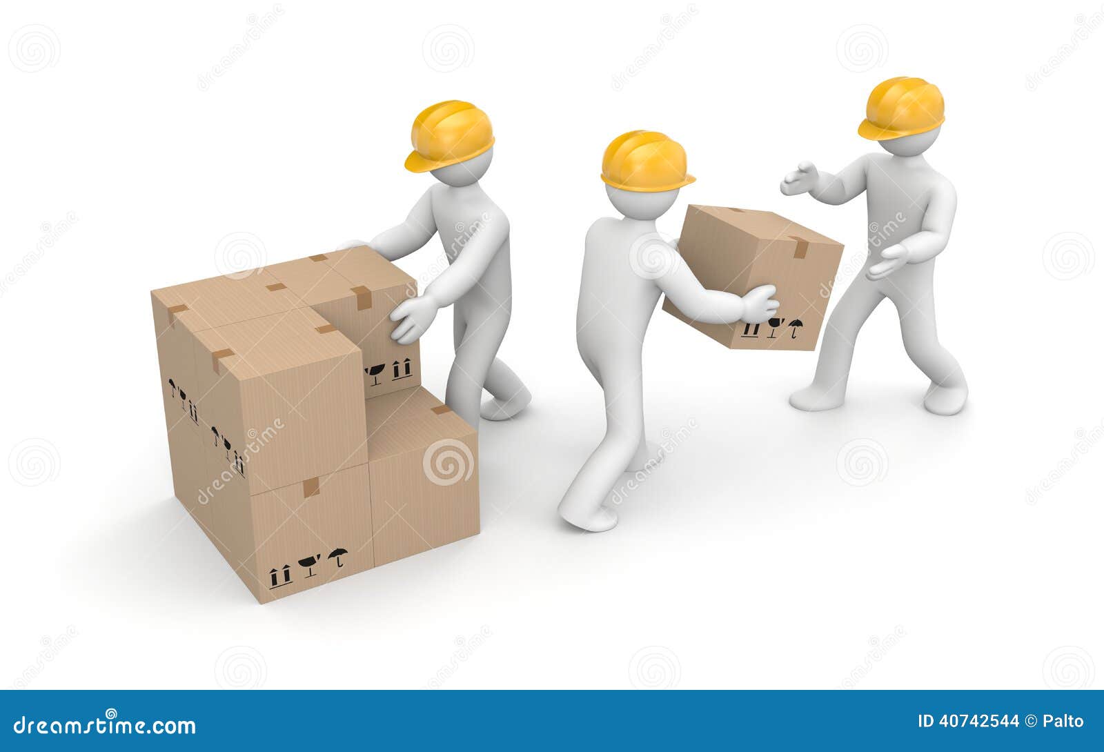 People unload cargo stock illustration. Illustration of concept - 40742544