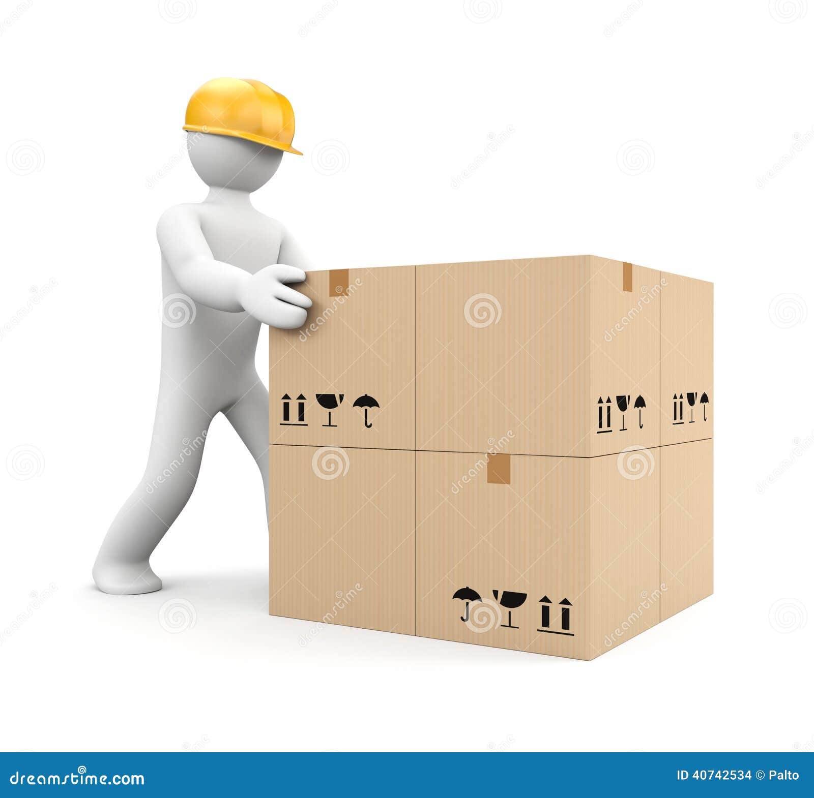 People unload cargo stock illustration. Illustration of removing - 40742534