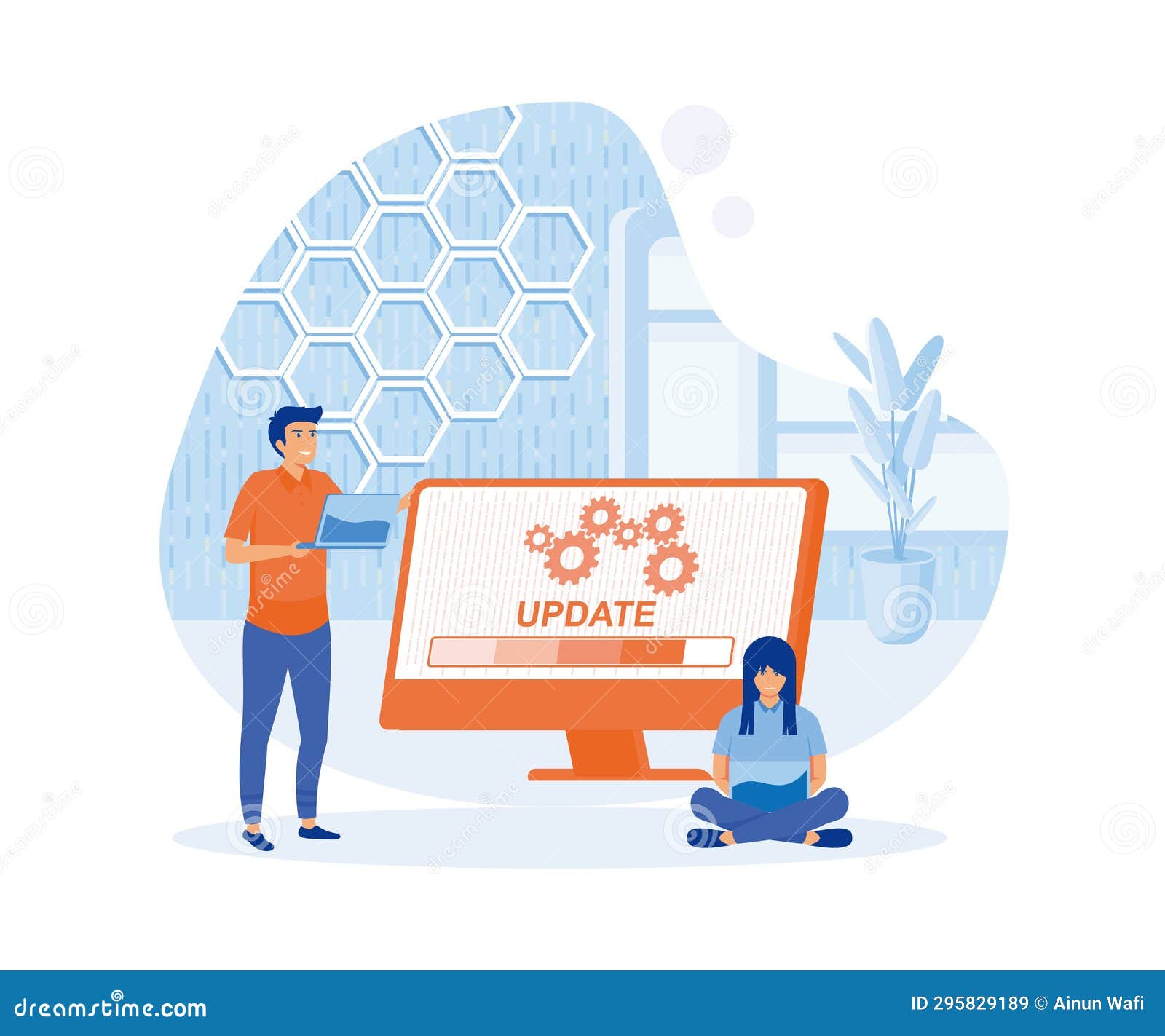 People Update Operation System Can Use for, Landing Page, Template, Ui ...