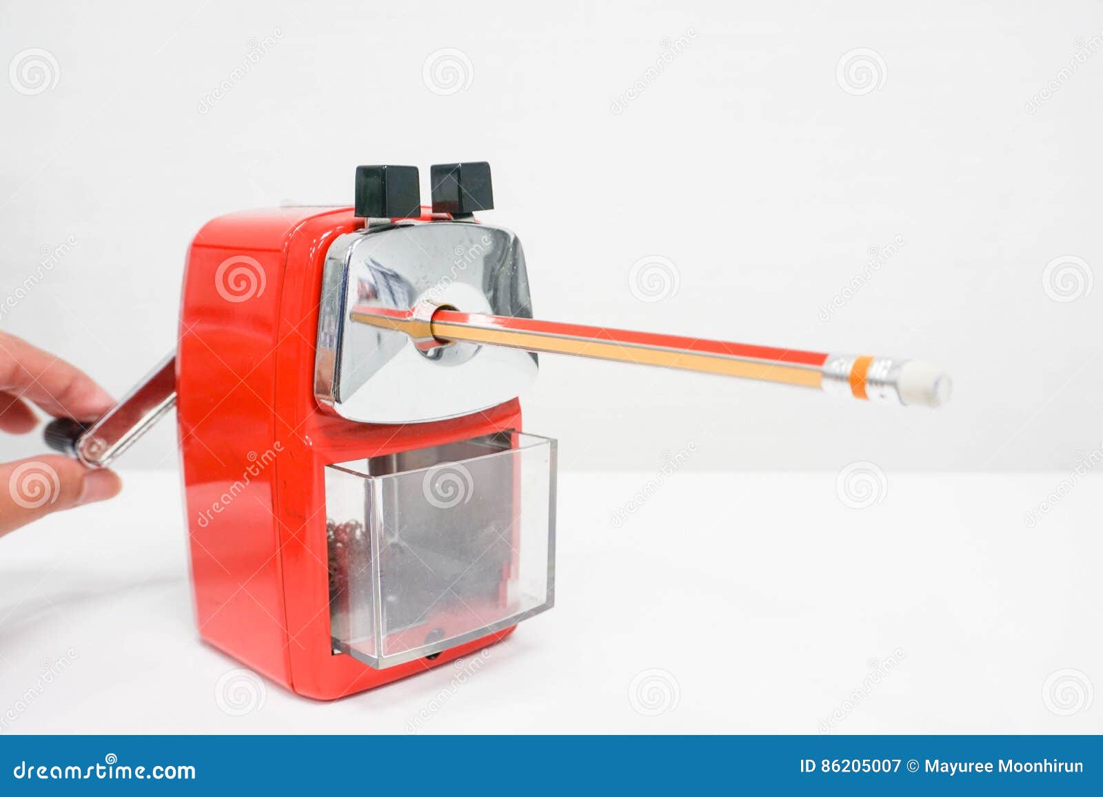 People Use Sharpener To Sharp Pencil Stock Image - Image of sharpen ...