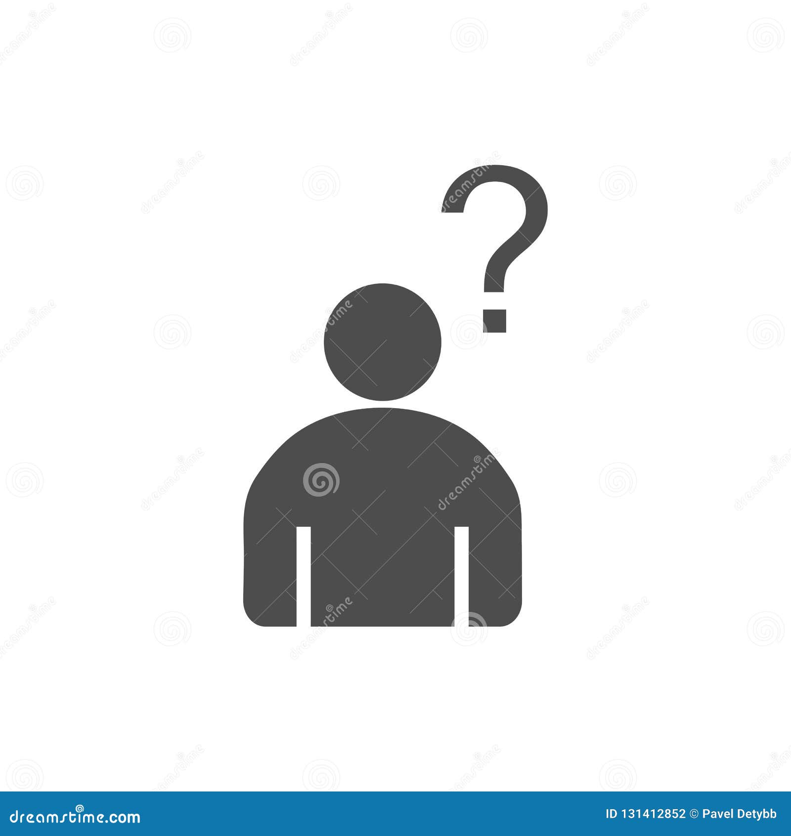 People, User with Question Icon. Vector Illustration, Flat Design ...