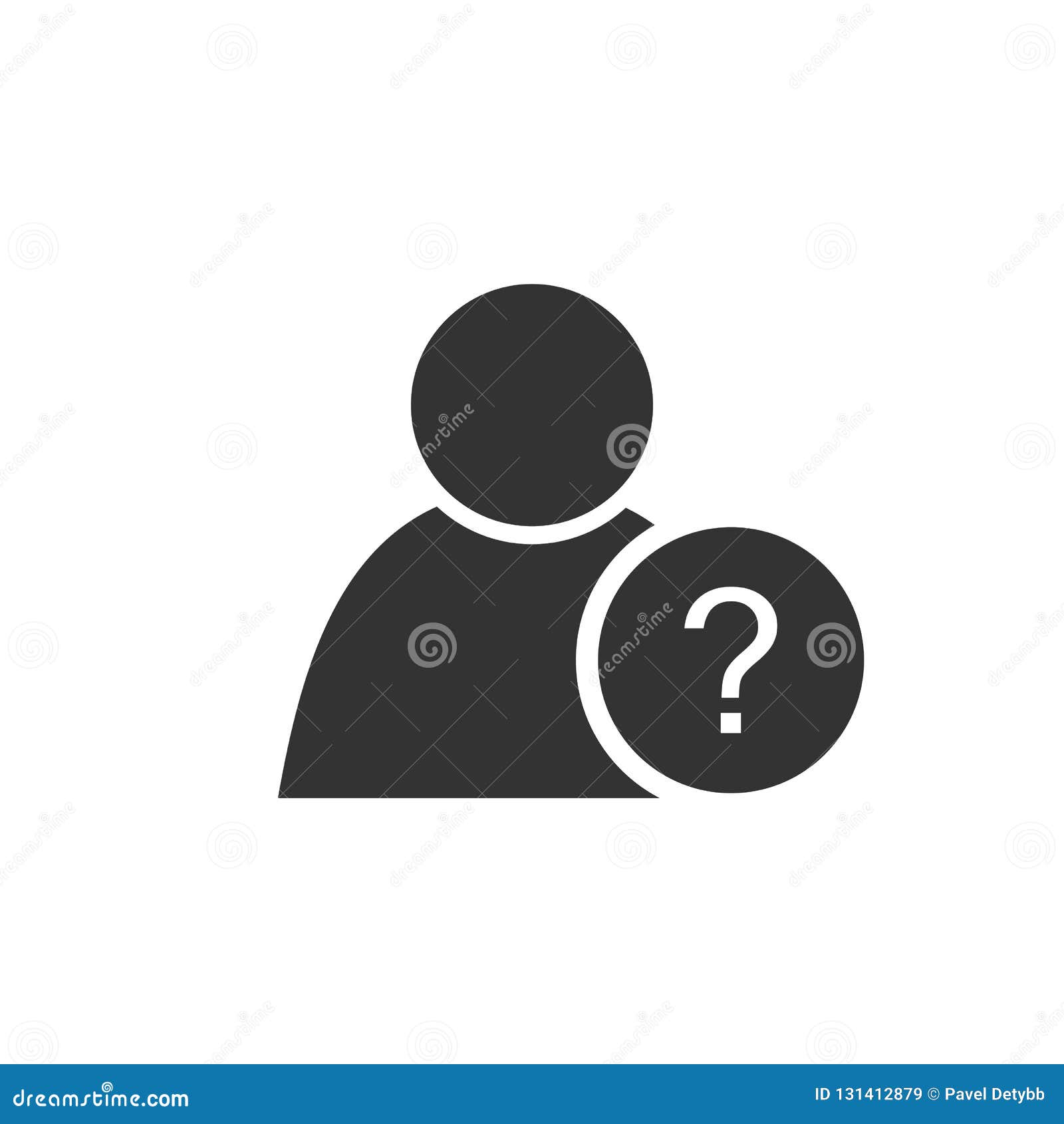People, User with Question Icon. Vector Illustration, Flat Design ...