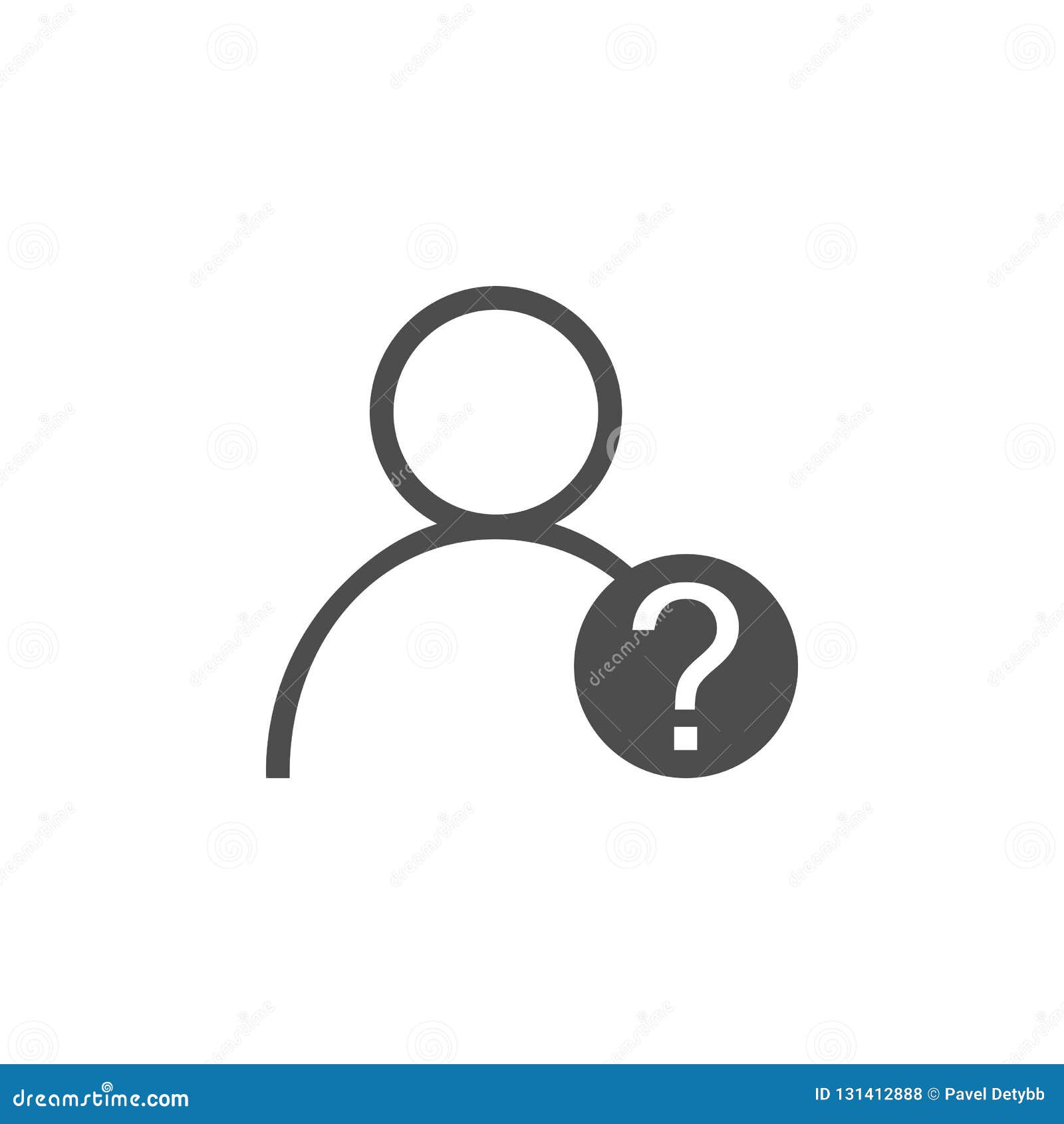People, User with Question Icon. Vector Illustration, Flat Design ...