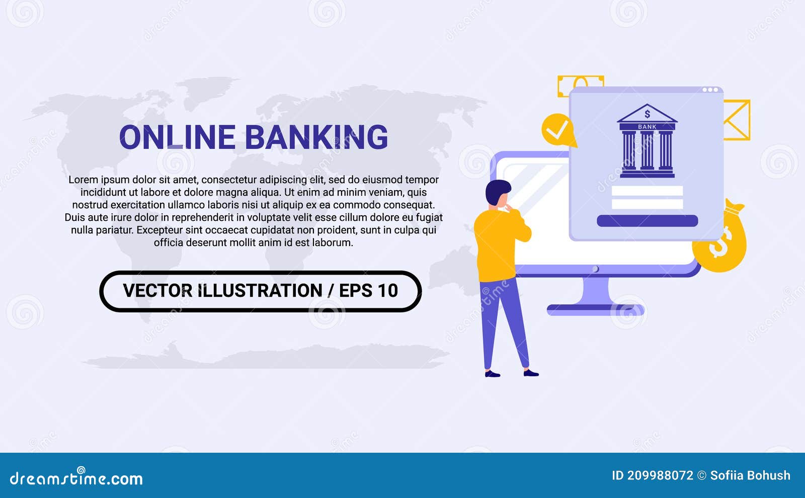 People Using Computer for Online Banking and Accounting. Mobile Banking ...