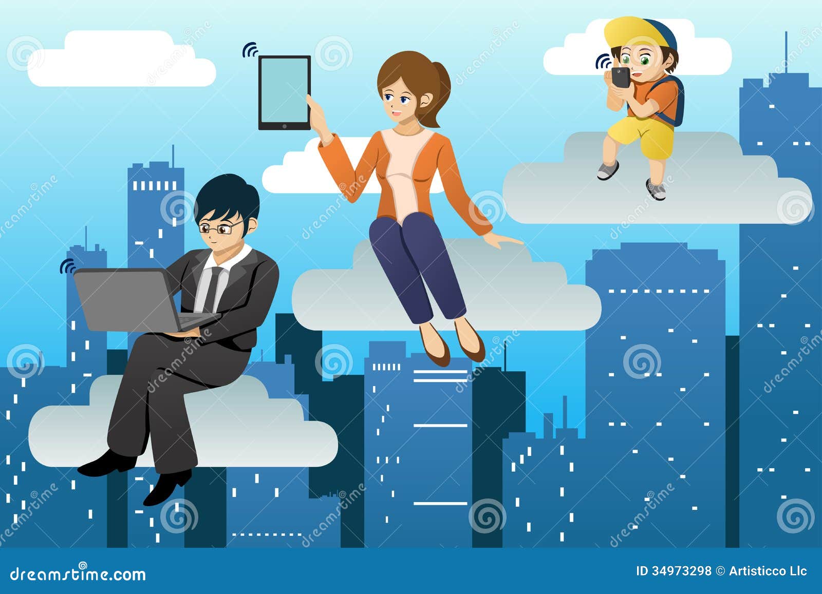 People Using Different Mobile Device in Clouds Computing Environment ...