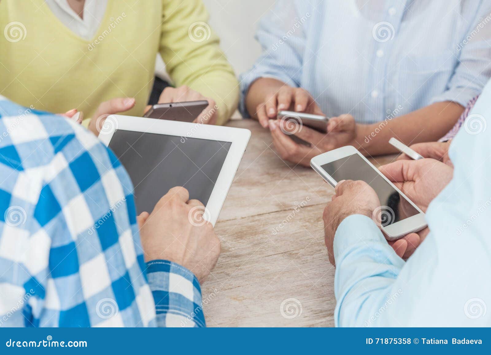 People Using Digital Devices Stock Photo - Image of student, wireless ...