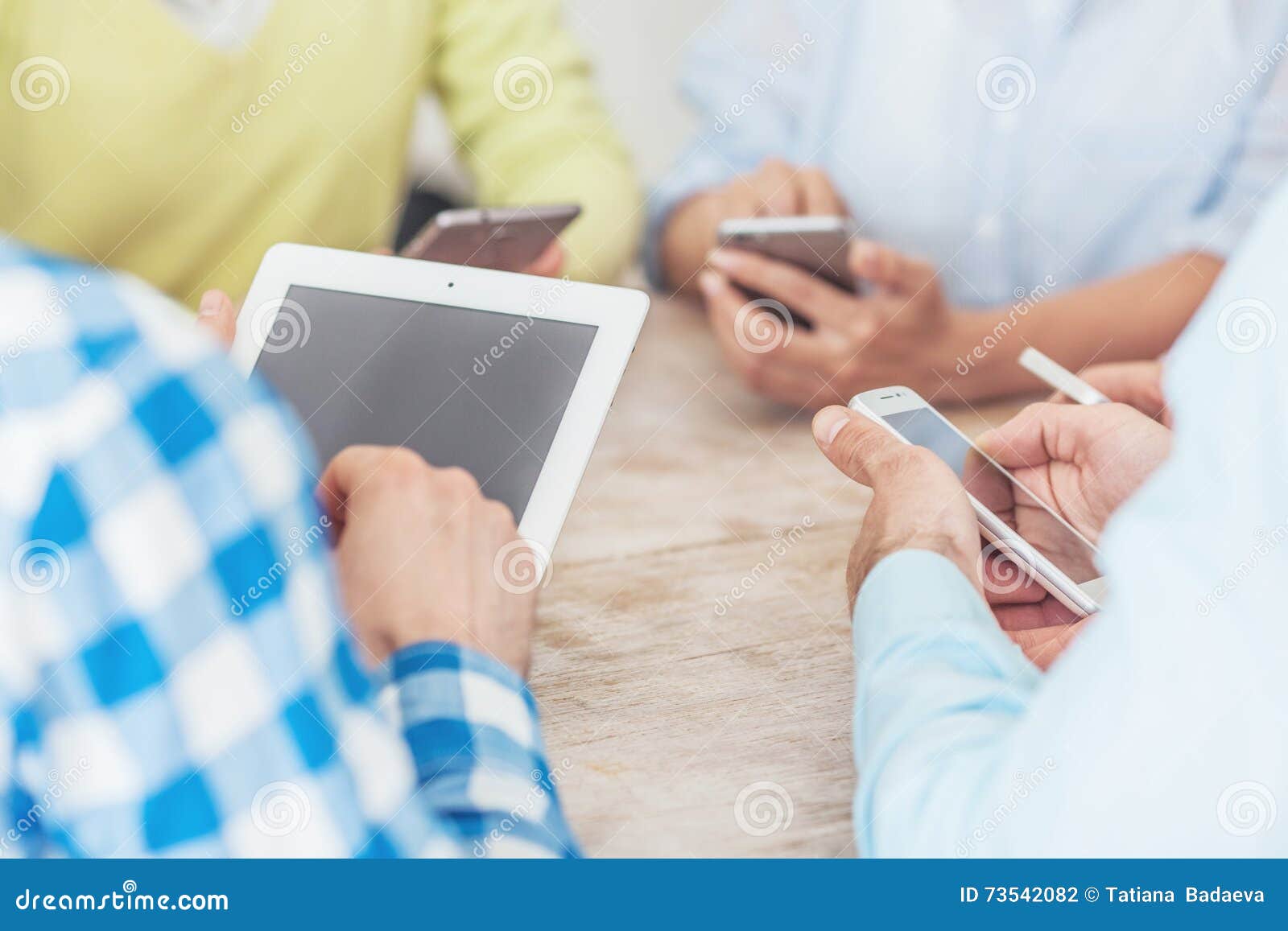 People Using Digital Devices Stock Photo - Image of communication ...