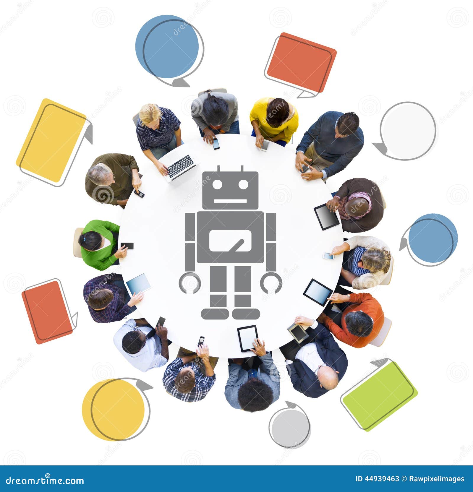 Robot With Symbol Stock Photography | CartoonDealer.com #14298740