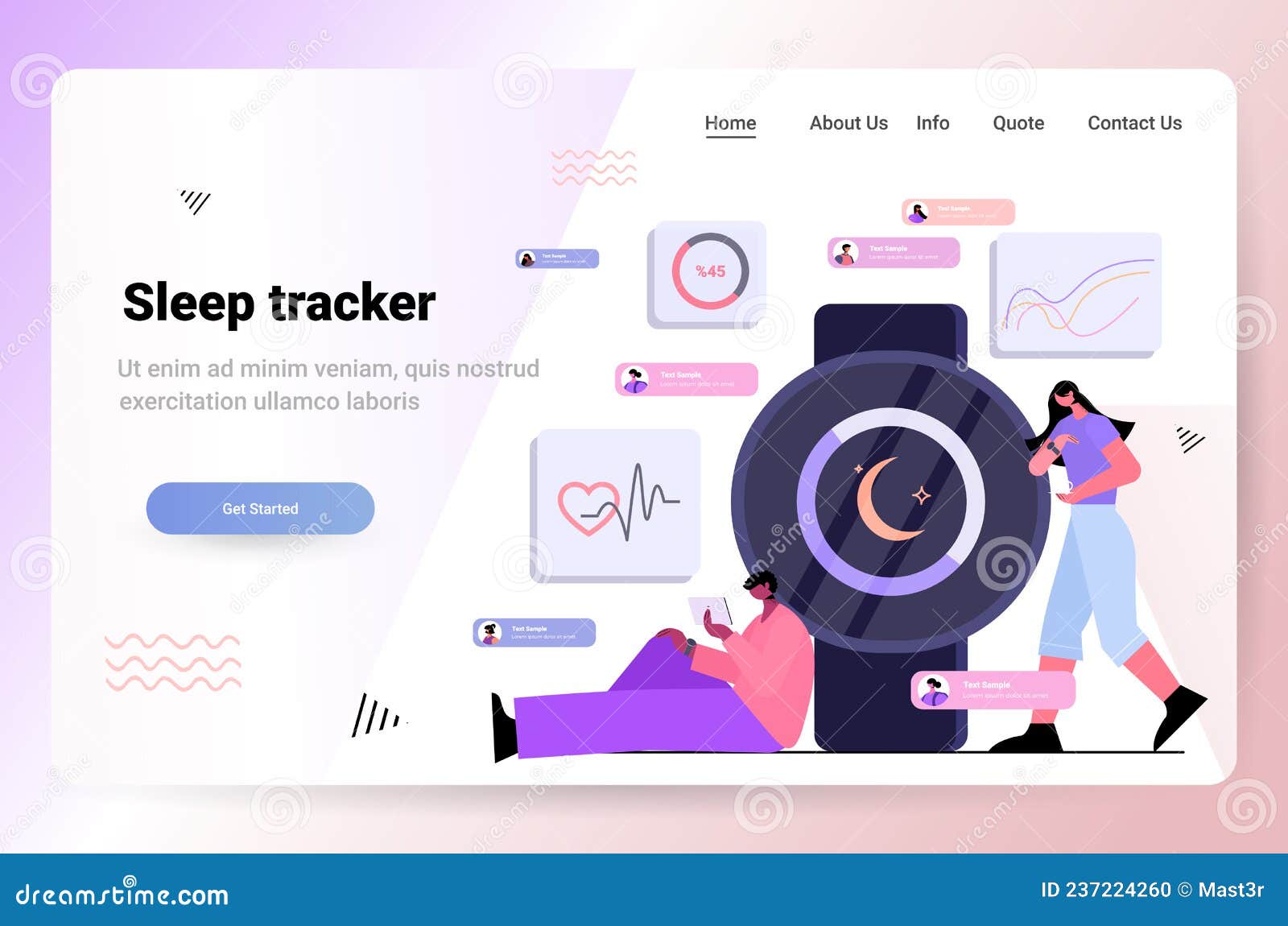 Sleep Control Cartoon Concept Vector. Young Woman Character Uses Smart ...