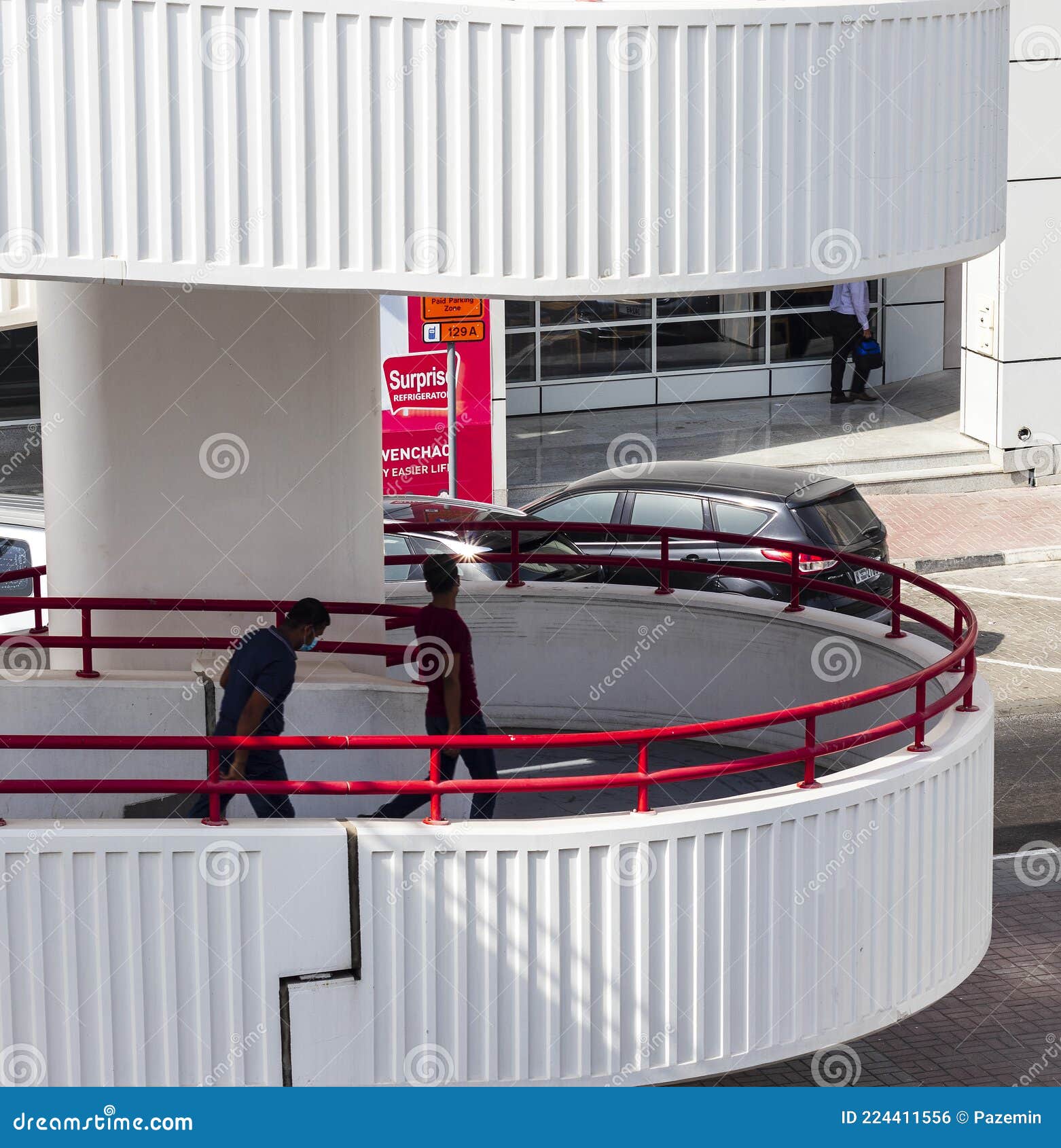 People Using Foot Cross Bridge To Cross the Road. Outdoors Editorial ...
