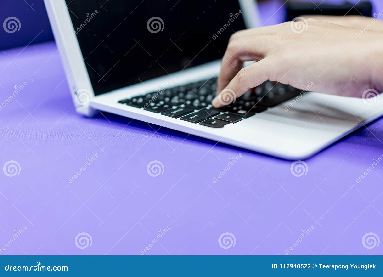People are Using a Laptop Computer on a Table in a Library. Stock Photo ...