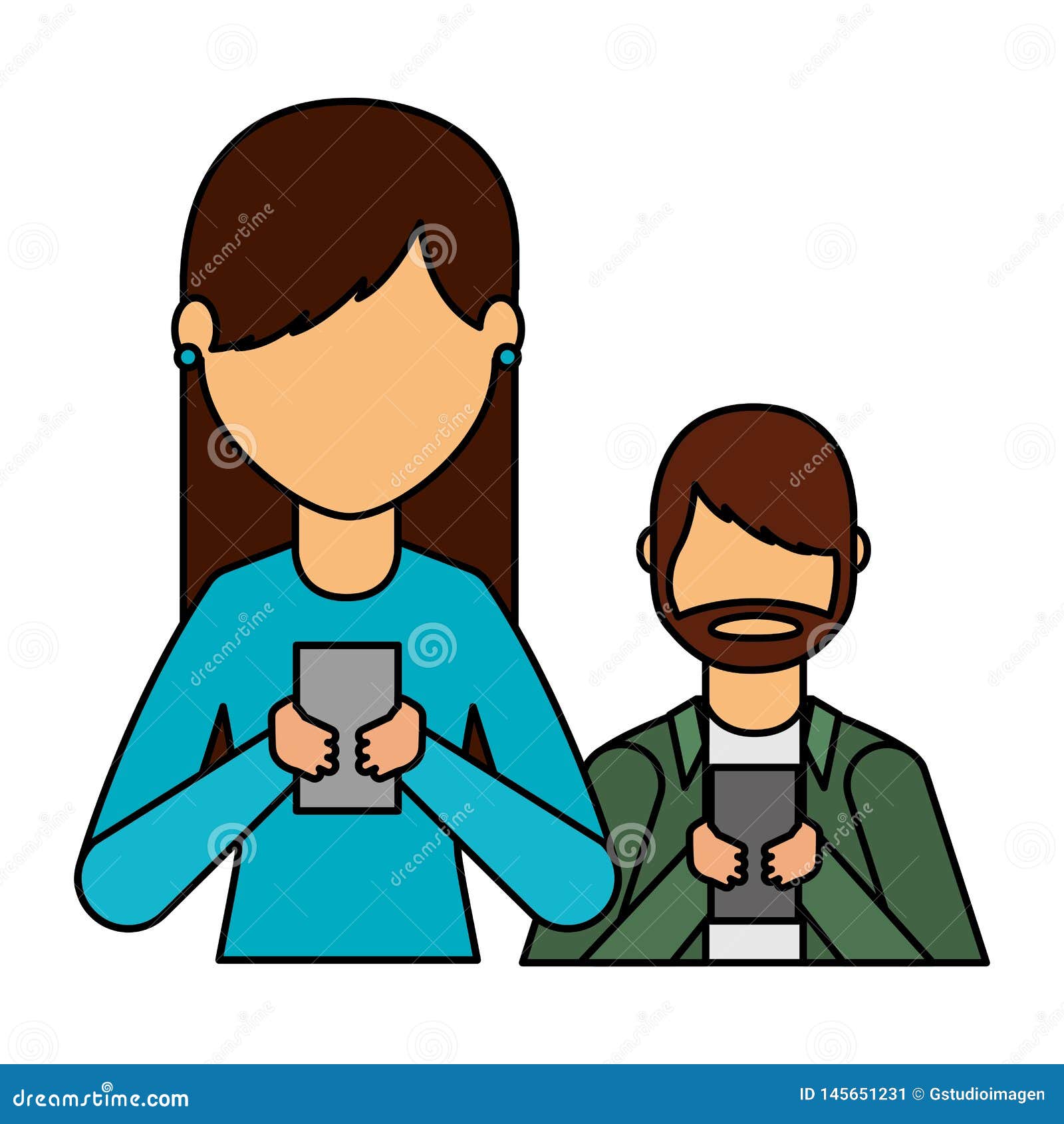 People using mobile stock illustration. Illustration of mixed - 145651231