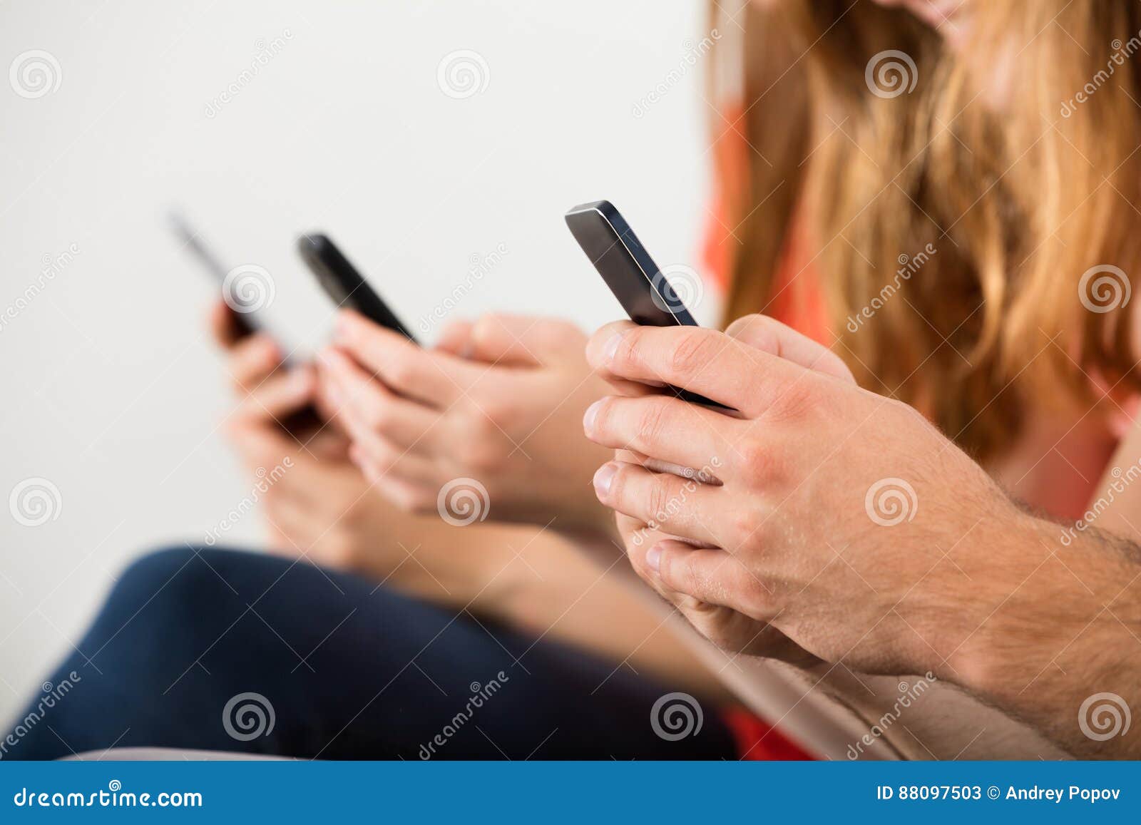 People Using Mobile Phone stock image. Image of family - 88097503