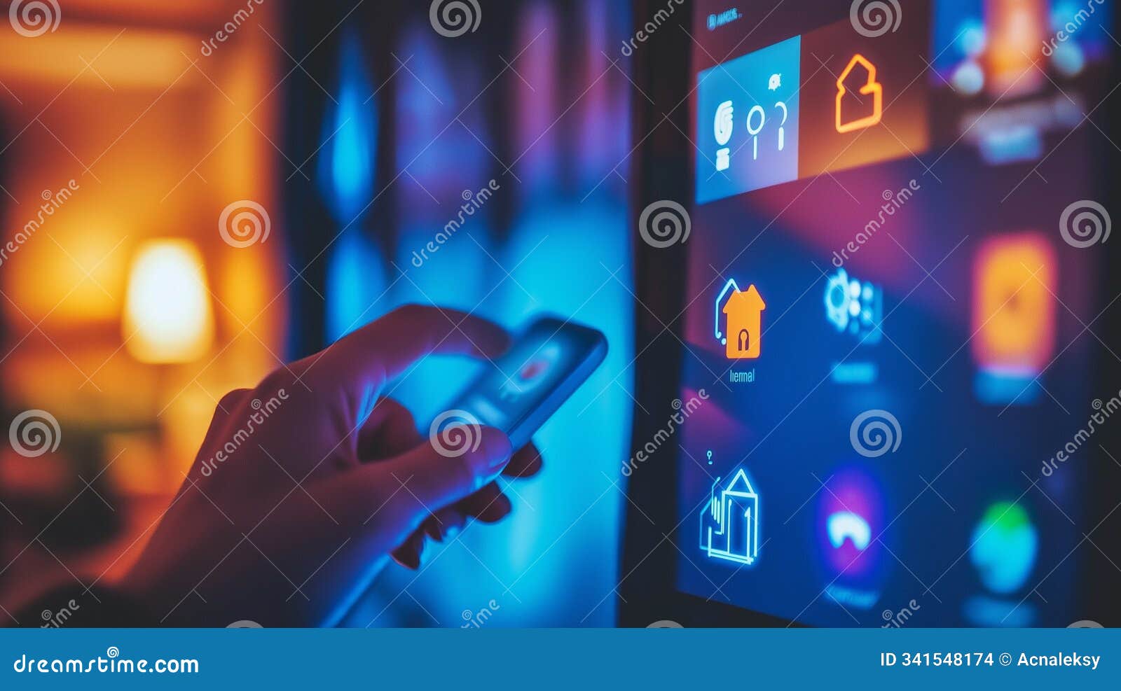 People Using Personal Devices, Smart Home Devices Stock Photo - Image ...