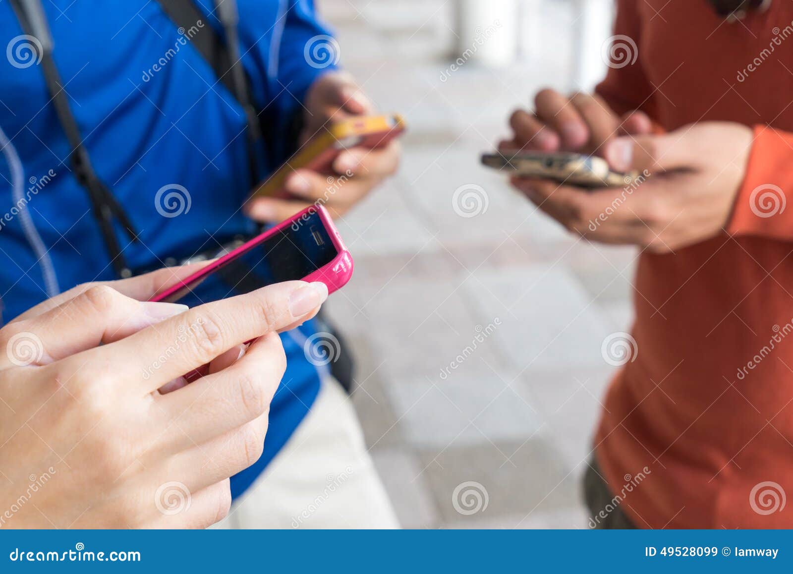 People are Using Phone To Find Directions Stock Image - Image of ...