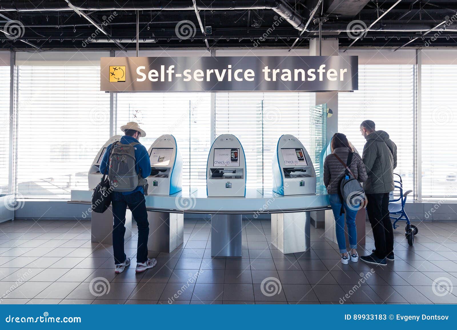 People are Using Self-service Transfer Terminals. Editorial Stock Photo ...