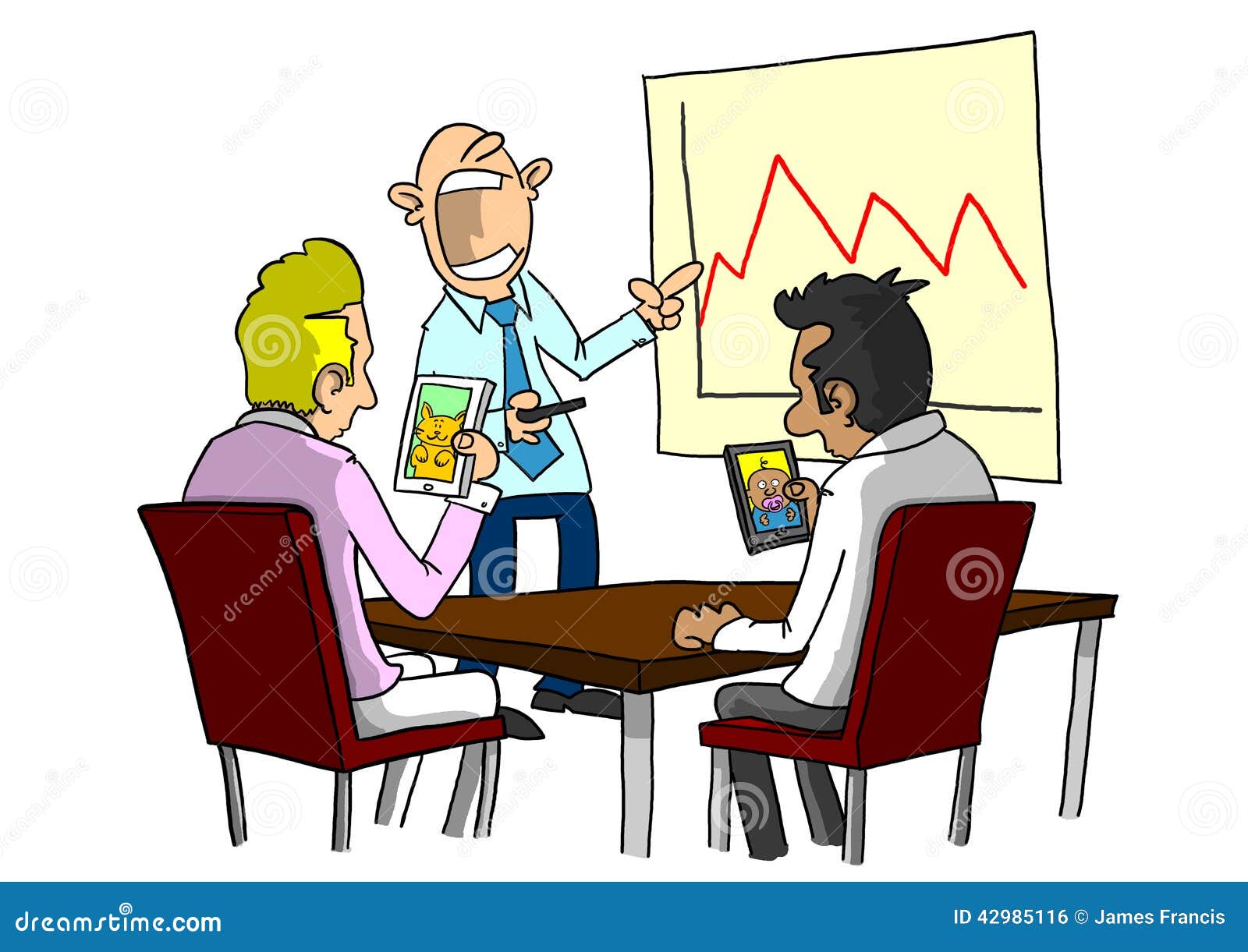 Inattentive Man Cartoon Illustration | CartoonDealer.com #45139944