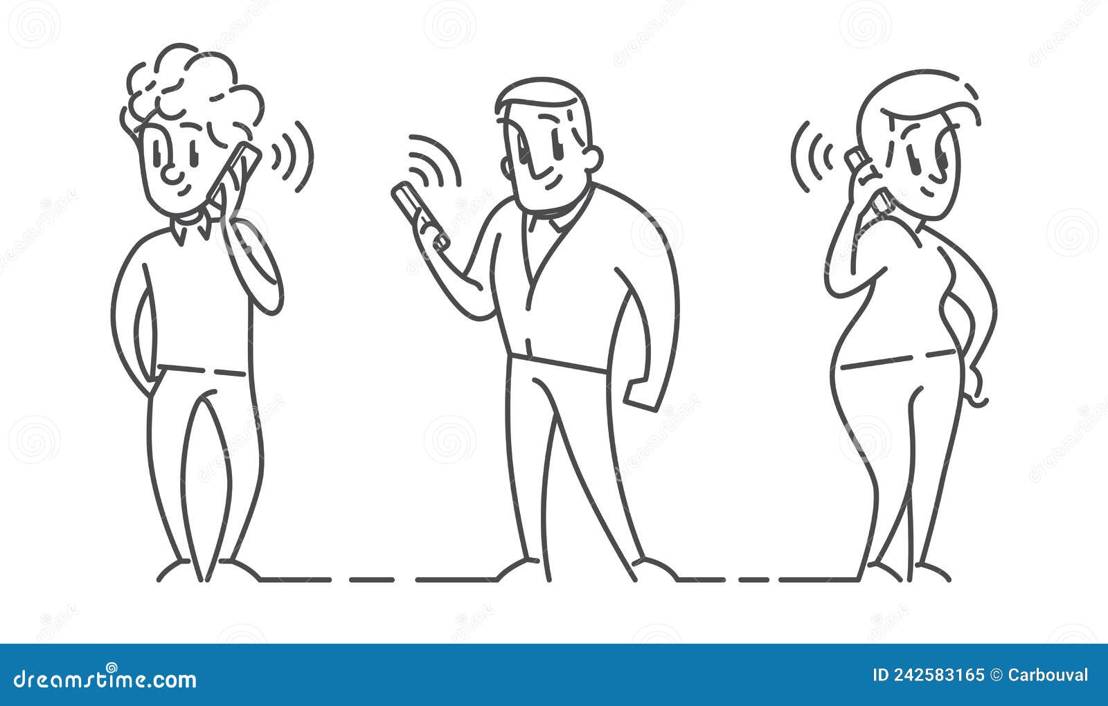 People using smartphone stock vector. Illustration of simple - 242583165