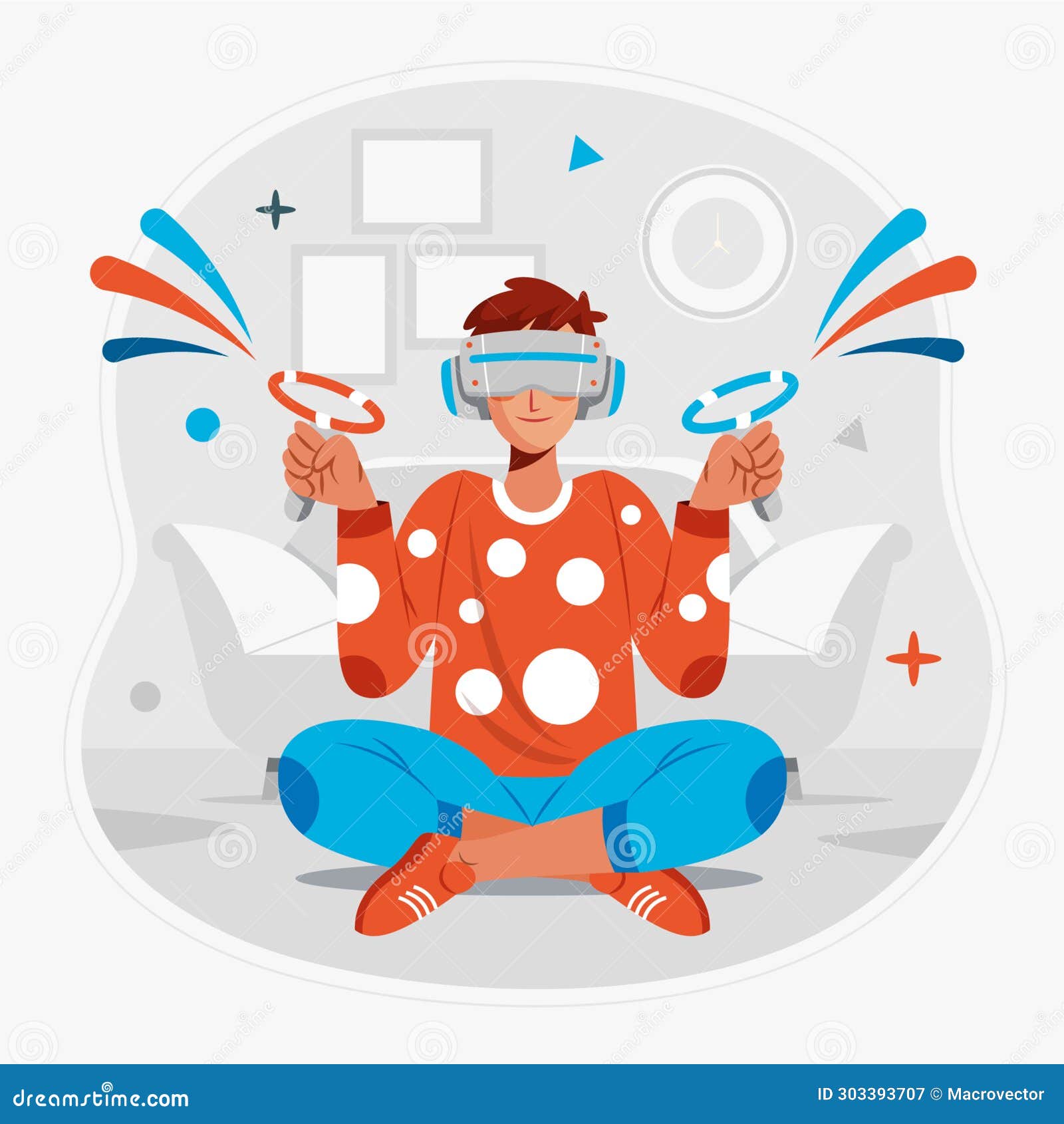 People Using Technology Composition Stock Illustration - Illustration ...