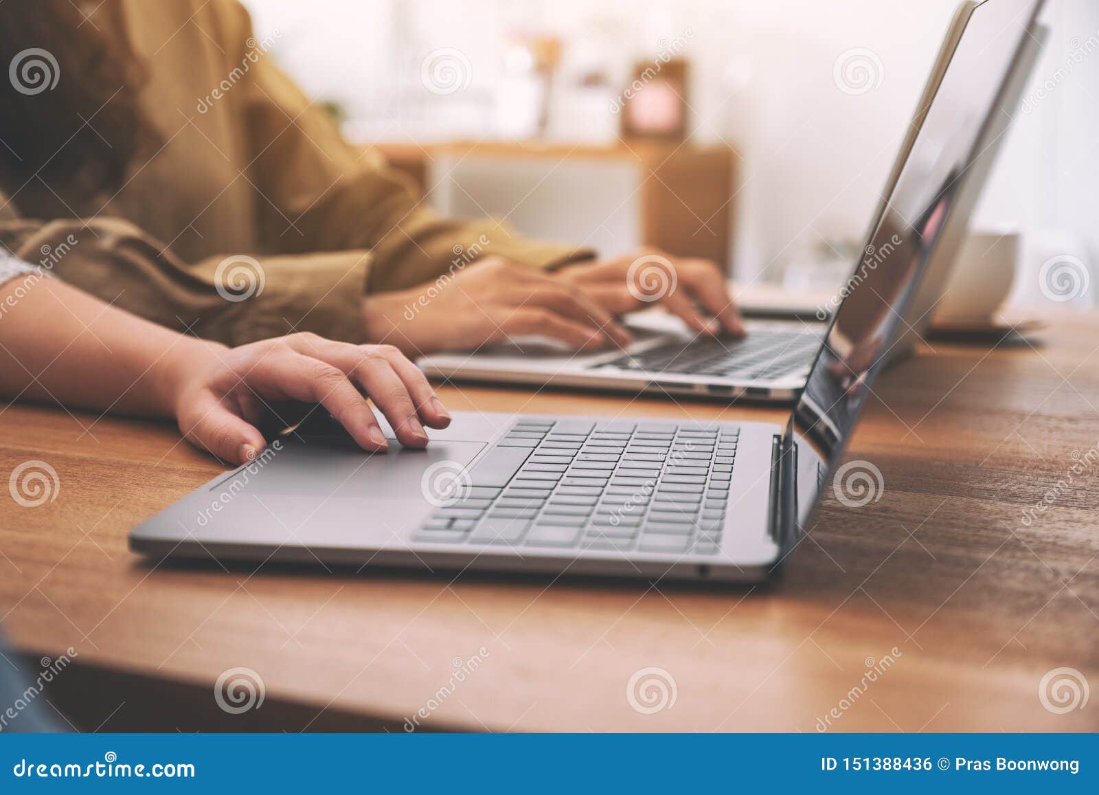 People Using and Working on Laptop Computer Stock Photo - Image of ...