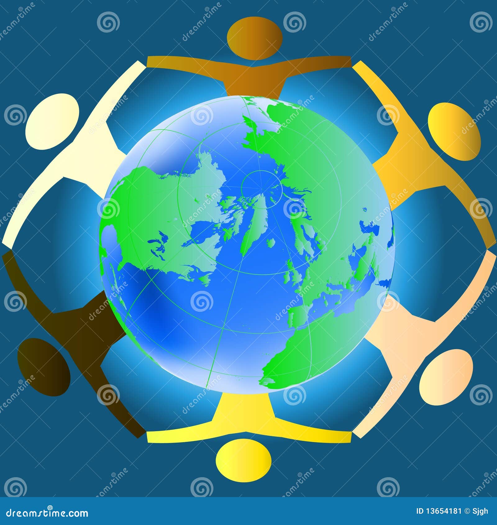 People of Various Races Holding Hands Stock Vector - Illustration of ...