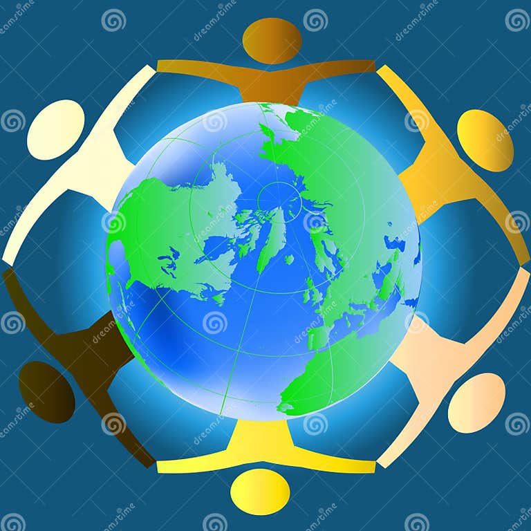 People of Various Races Holding Hands Stock Vector - Illustration of ...